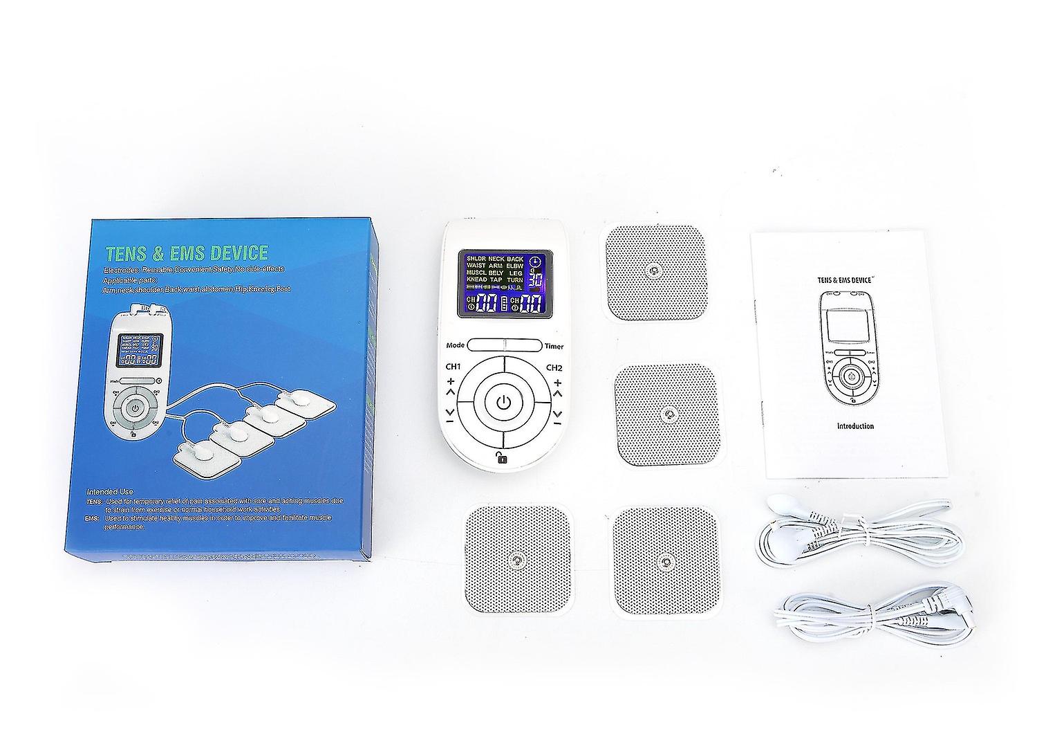 Tens Ems Unit 12 Modes Muscle Stimulator For Pain Relief Therapy ...