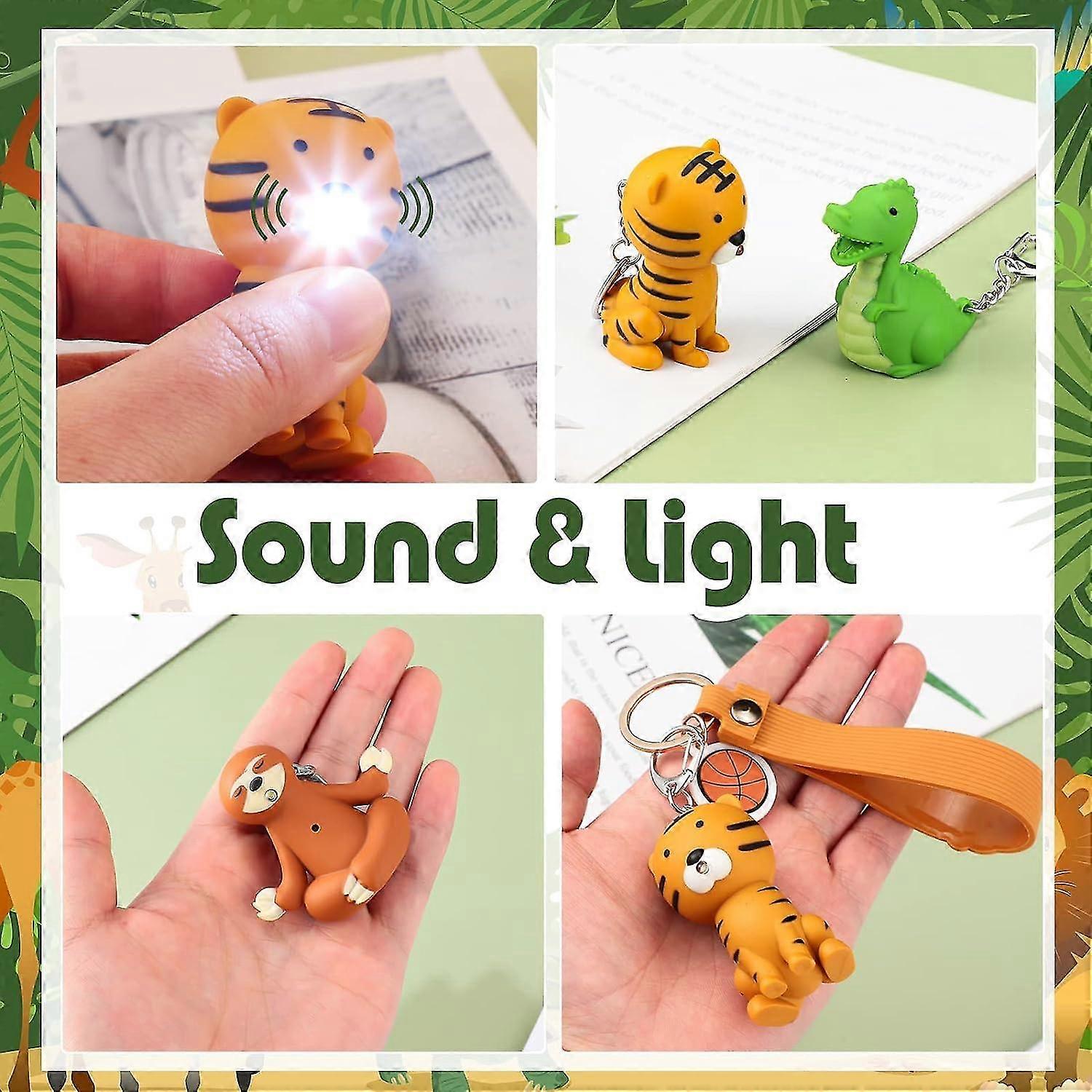 6 Pieces Nurse Flashlight Pediatric Nurse Flashlight Keychain Animal ...