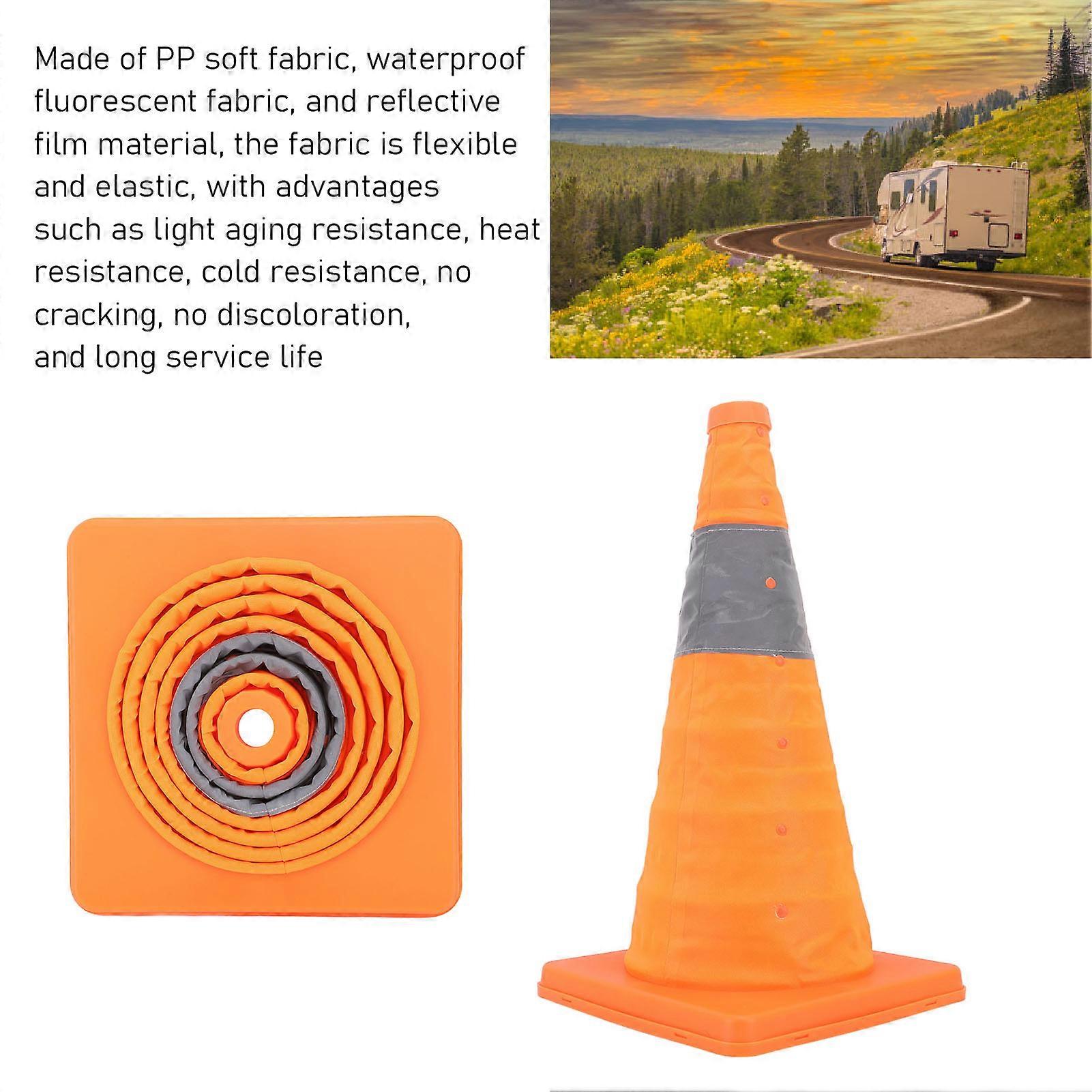 Reflective Safety Cone 45x24.5x24.5cm Collapsible Portable Soft Traffic ...