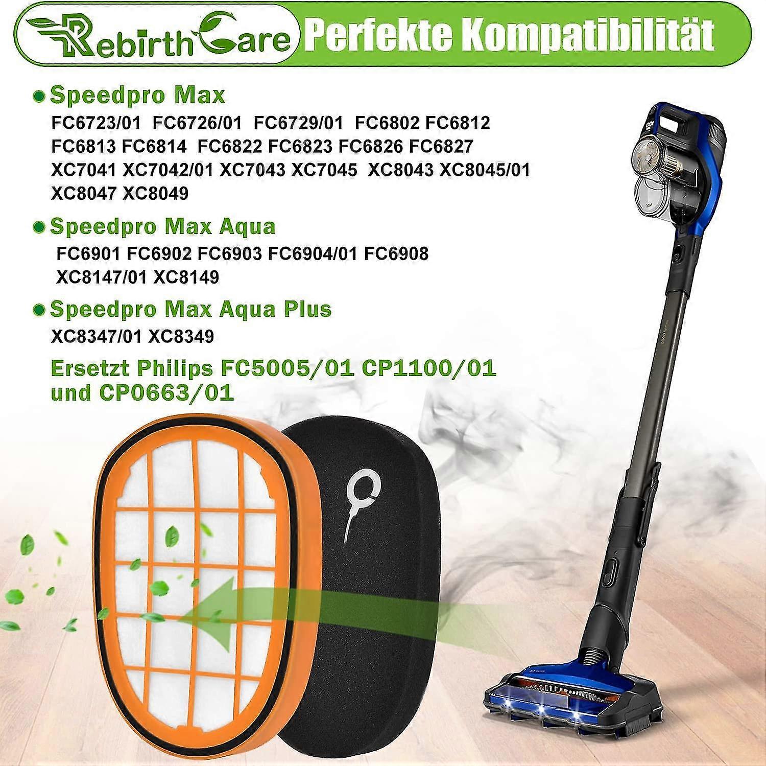 Pack Filter For Philips Speedpro Max Aqua Cordless Vacuum Cleaner ...