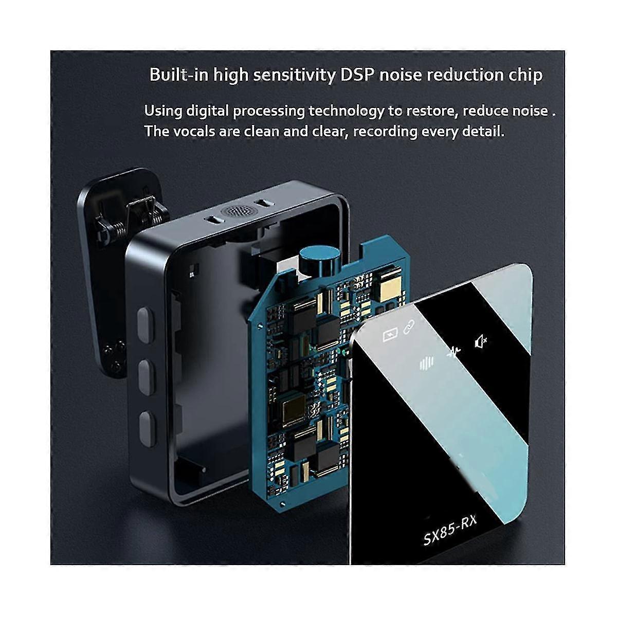 Wireless Lavalier Square Microphone Radio Recording Noise Reduction ...