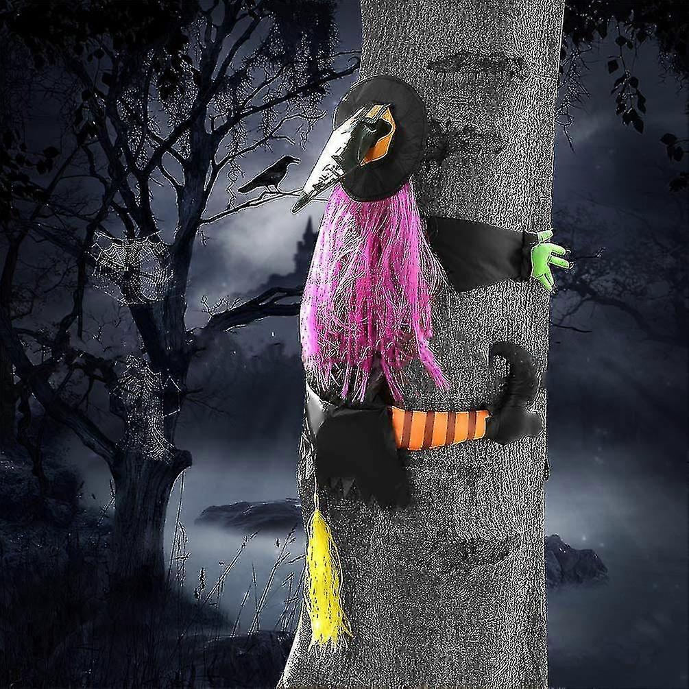 For Halloween New Witch Doll Crashing Witch Into Tree Halloween ...