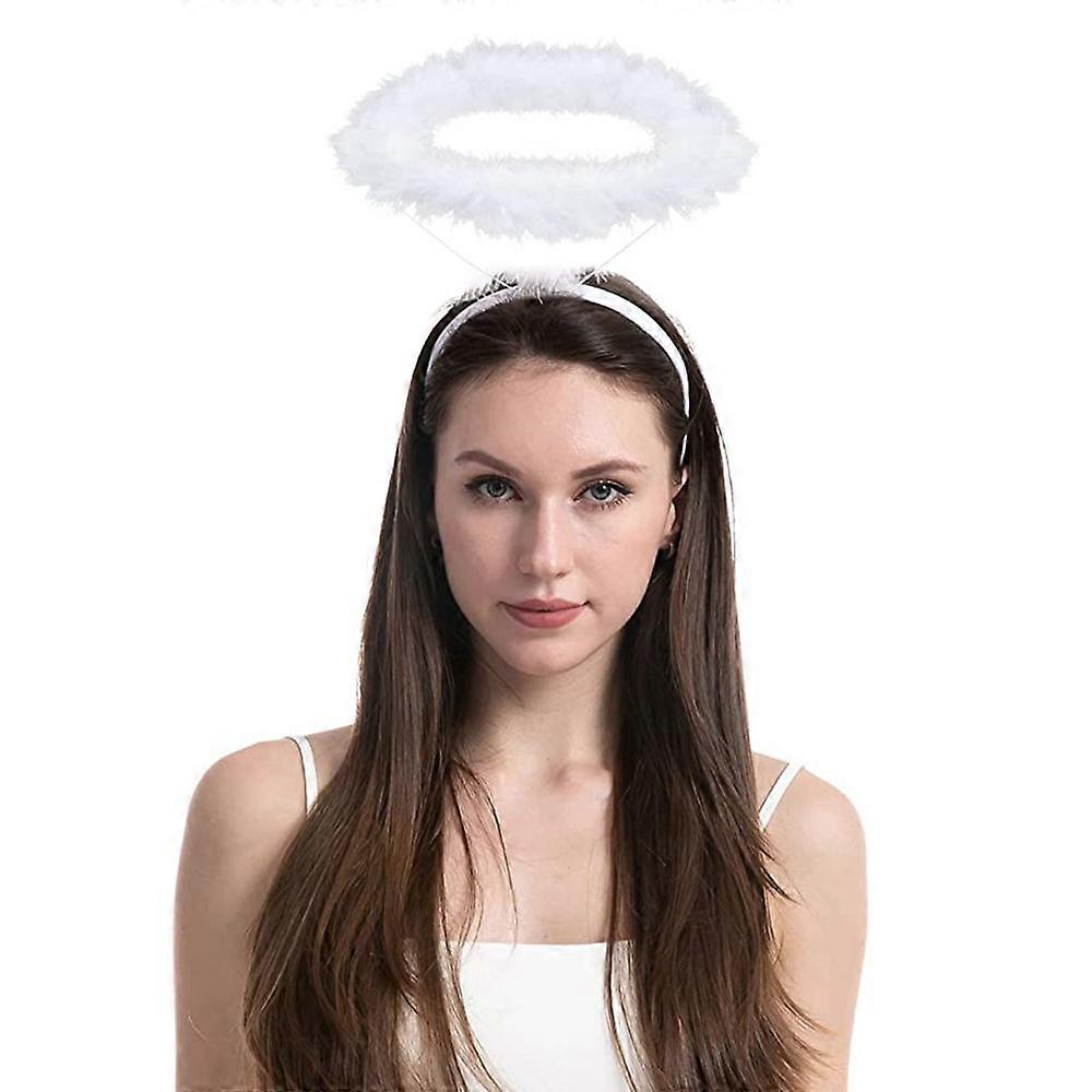 Complete Your Angelic Look with Angel Halo - White Feather Fluffy ...