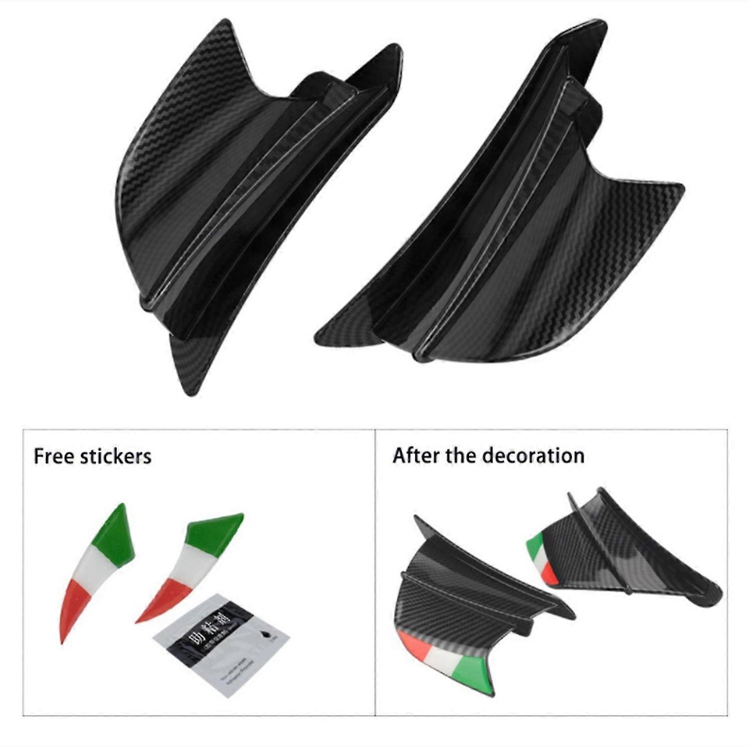 Motorcycle Winglet Aerodynamic Wing Kit Spoiler Motorcycle Wind Flow ...