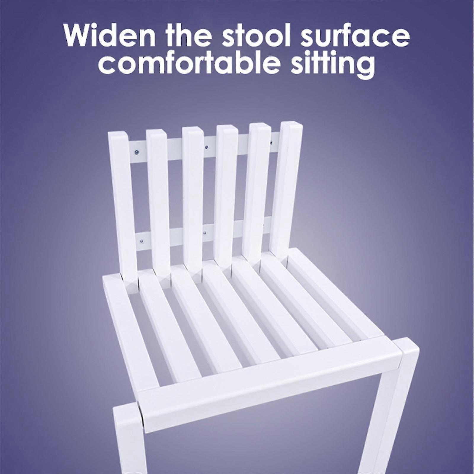 Wall Mounted Hidden Solid Wood Bathroom Stool Home Entrance Shoe ...