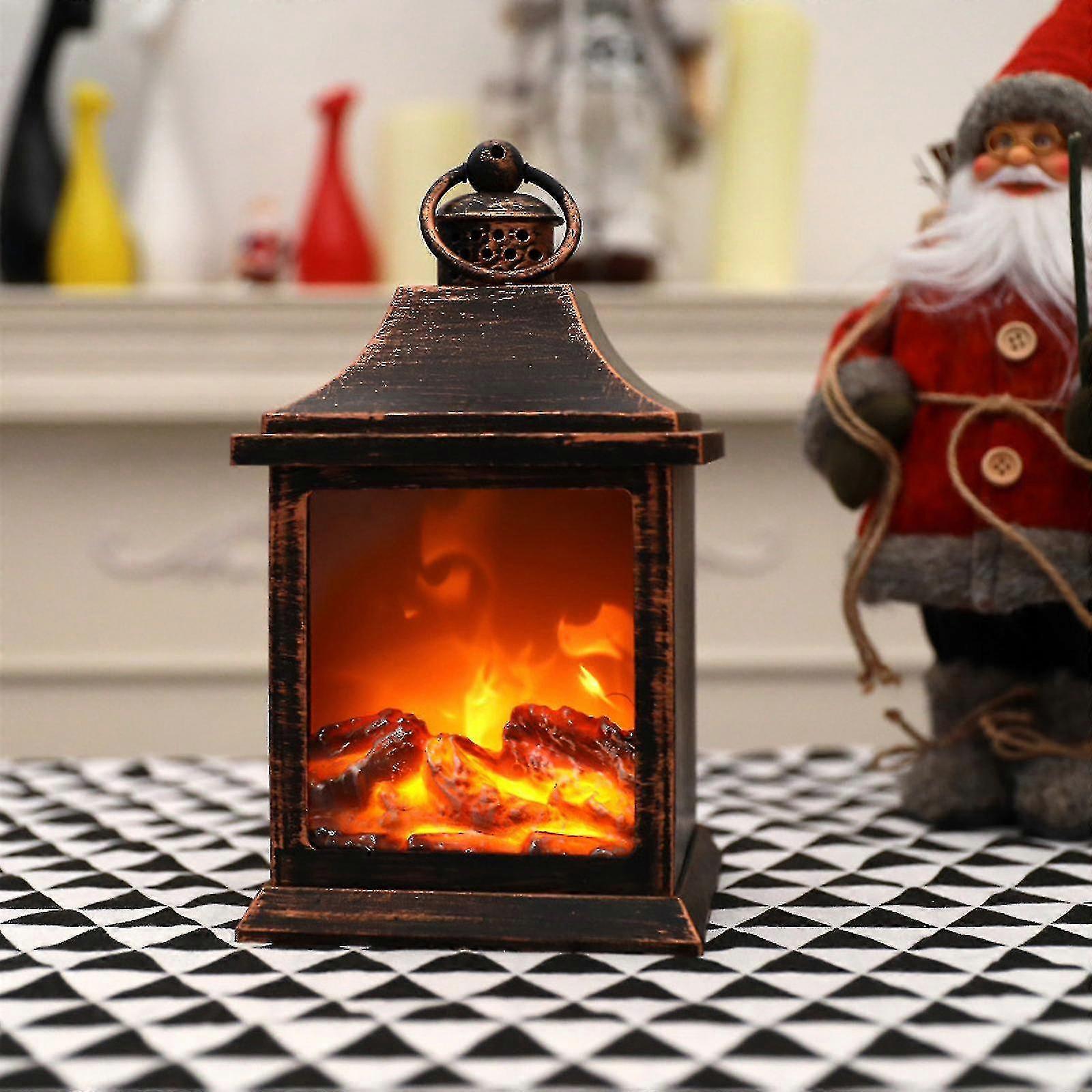 Portable Flame Lamp With Realistic Fireplace Effect, Battery-powered ...