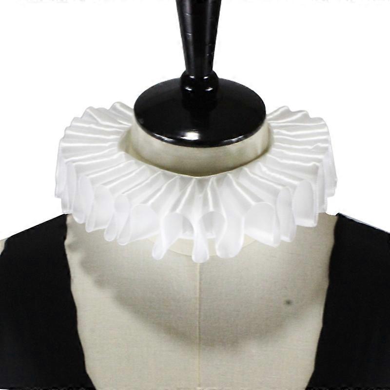 Women Romantic Ribbon Bow Ruffled Fake Collar Victorian Renaissance ...