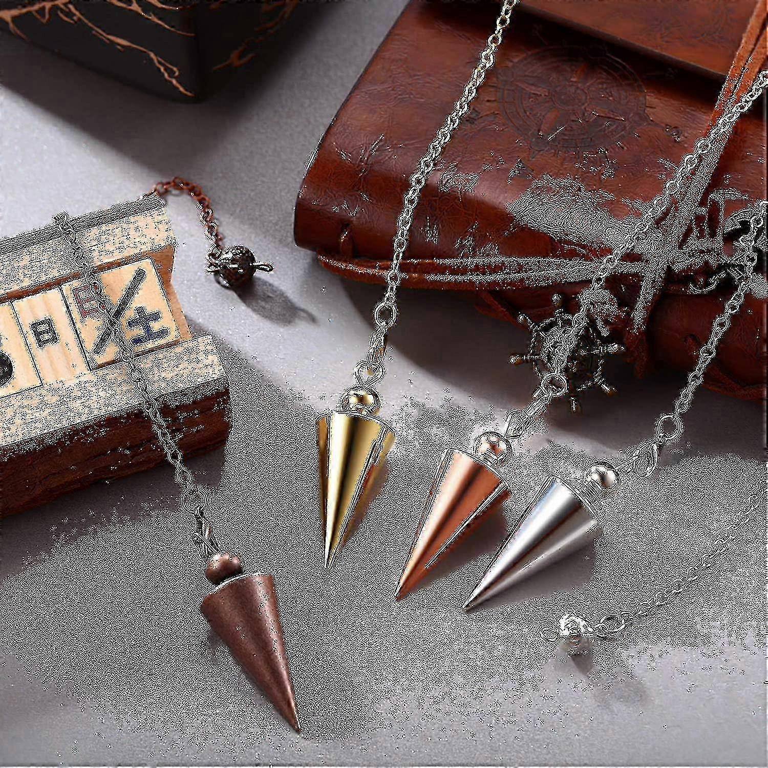 4 Pcs Copper Metal Pendulum Pendulum Pendulum Pendulum Meditation Set ...