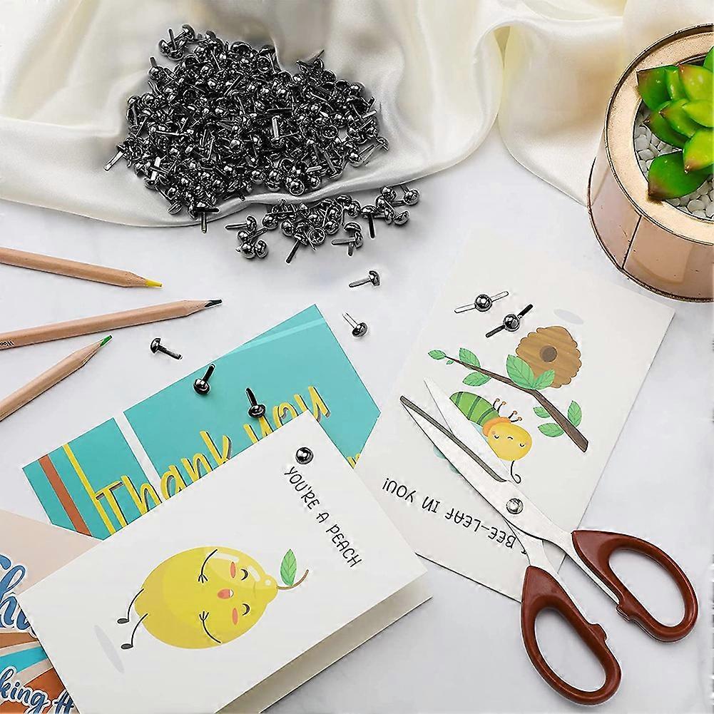 300 Pieces of Paper Fasteners Round Sturdy Fasteners Suitable for Art ...