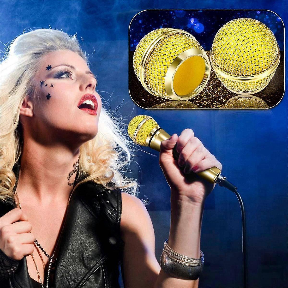 4PCS Mic Grille Replacement, Mesh Microphone Grill Head for SM58 ...