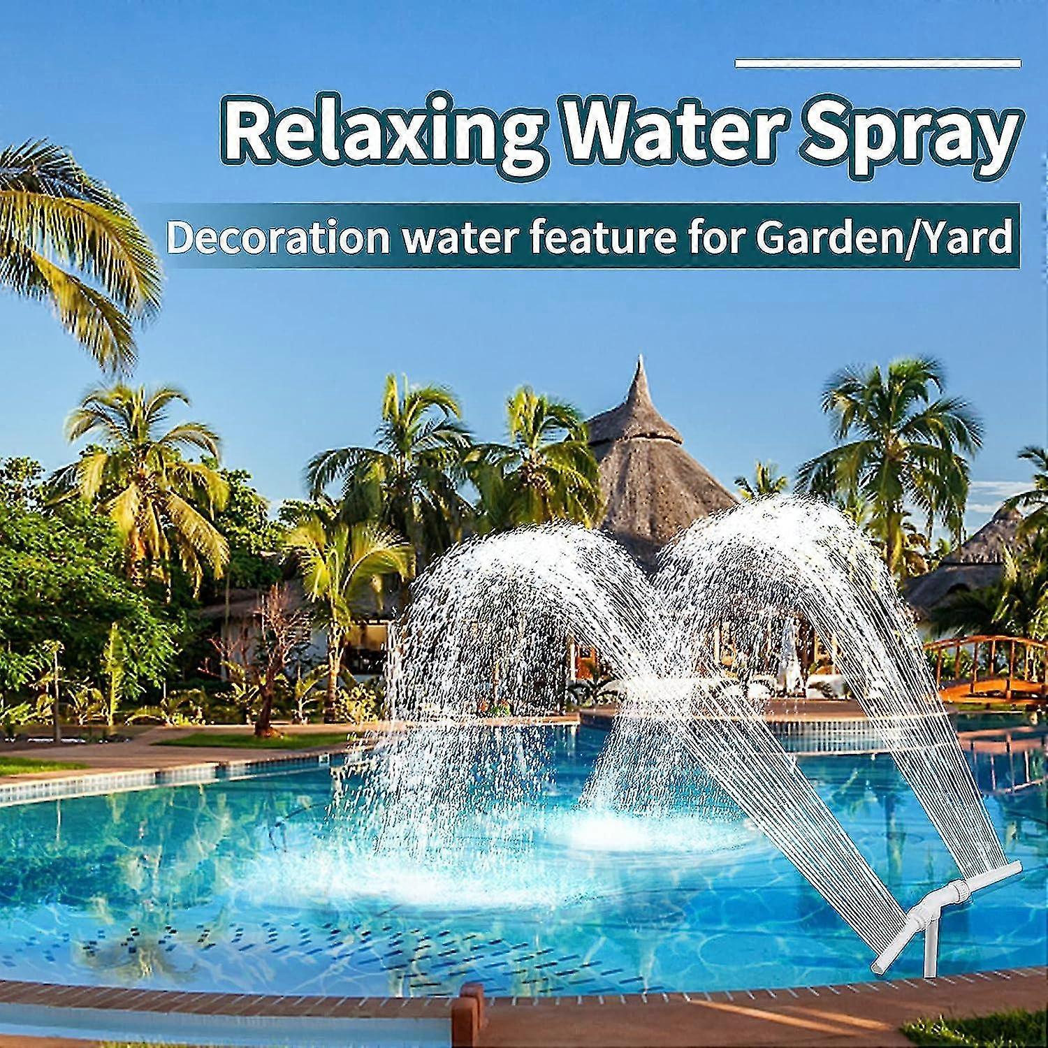 Pool Fountain For Above And In-ground Pools, Adjustable Dual Spray ...