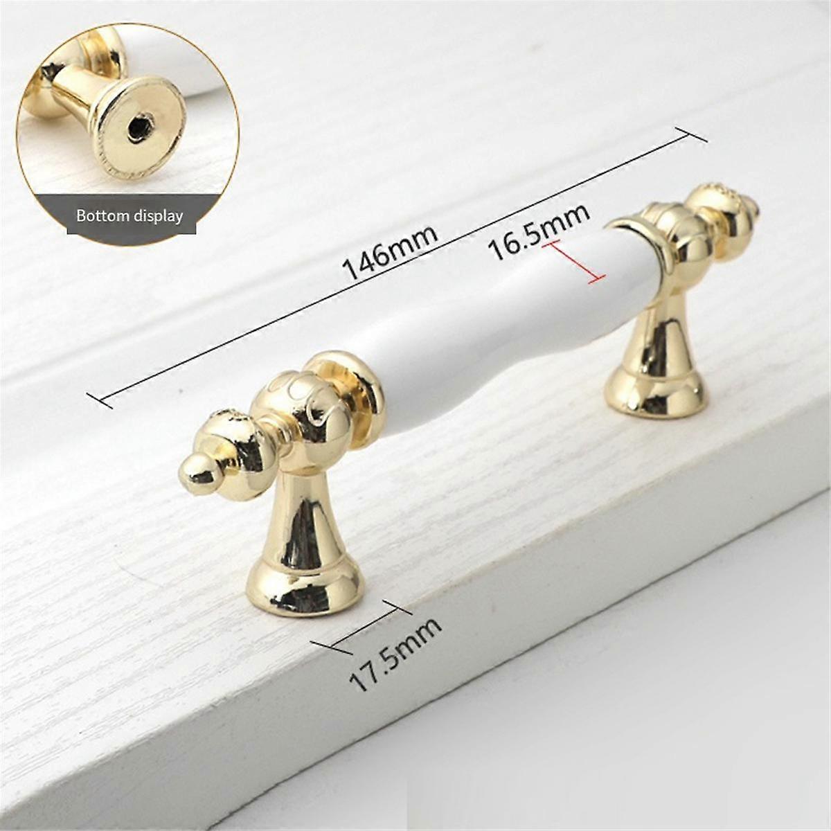 Fashion Ceramic Cabinet Handle Golden Kitchen Cupboard Door Handle ...