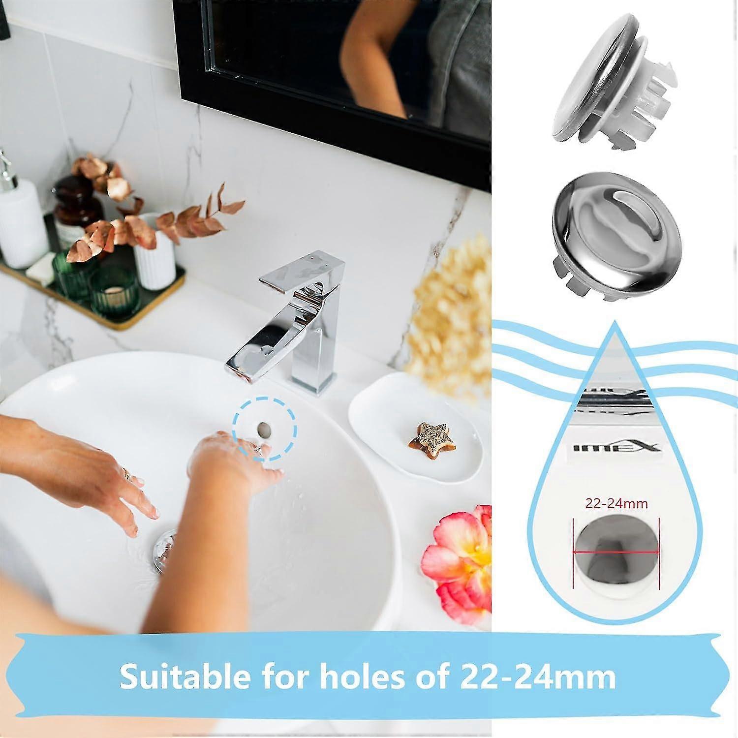 4 Pieces Sink Overflow Cover Decorative Overflow Cover Sink Overflow Stopper Sink Overflow Cover ...