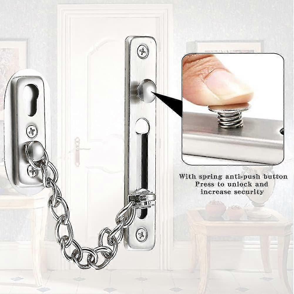 Security Chain, 304 Stainless Steel Door Chain, Door Chain Lock with ...