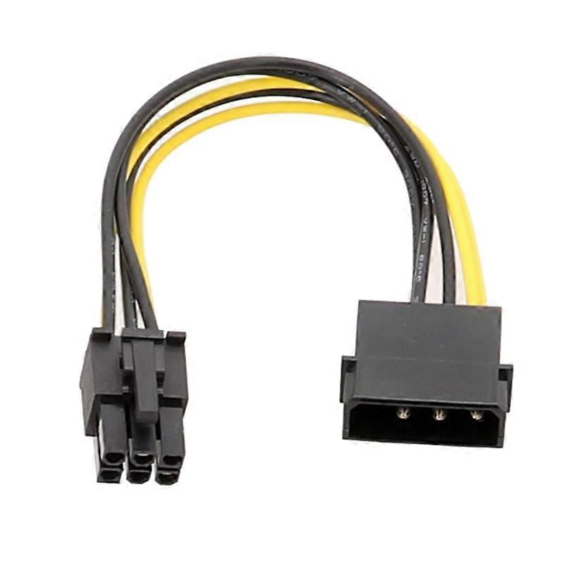4-Pin to 6-Pin Power Supply Cable for Graphics Card Video Processor ...