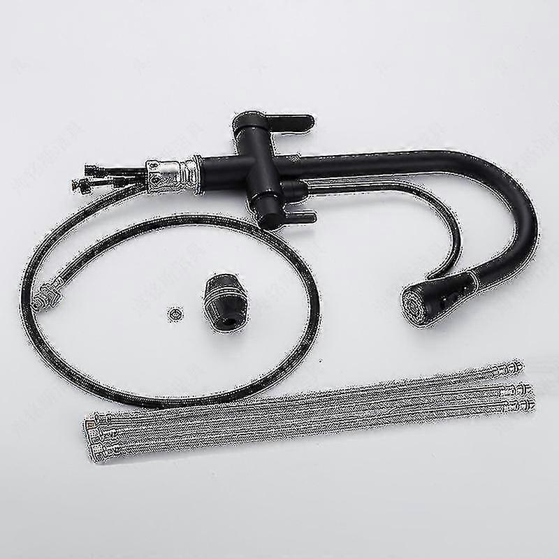 3 Way Modern Matt Black Chrome Drinking Brass Mixer Tap Filter Black ...