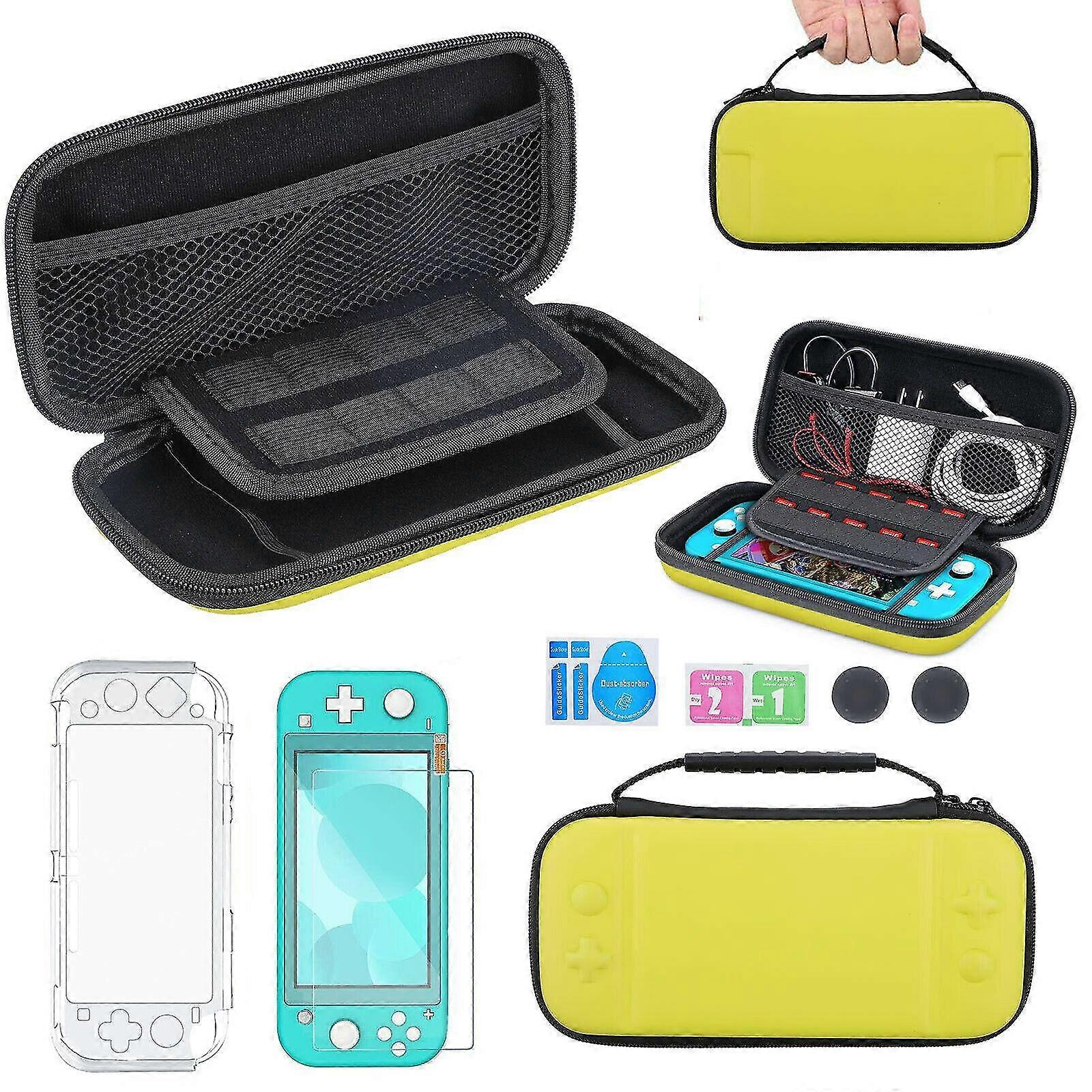 Nintendo Switch Lite Carrying Case Bag+clear Cover Shell+tempered Glass ...