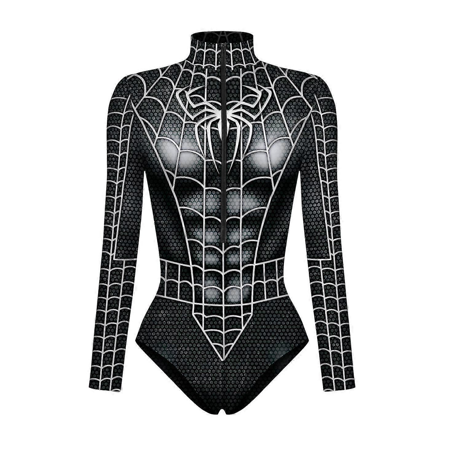 New Superhero Cosplay Sexy Spiderman Costume Bodysuit Halloween