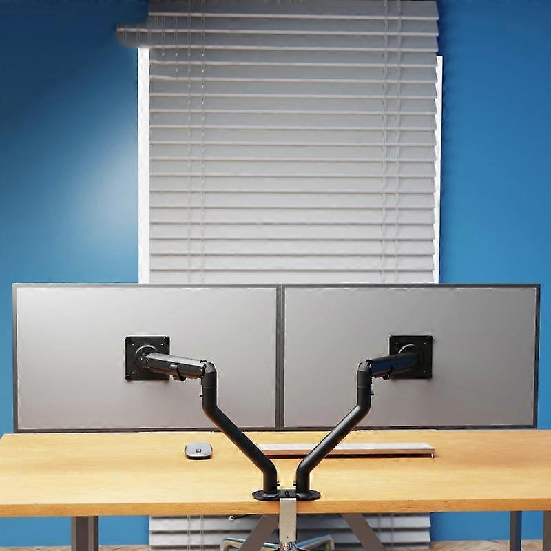 17-32 Inch Dual Monitor Mount Gas Spring 360 Degree Heavy Duty Floating ...