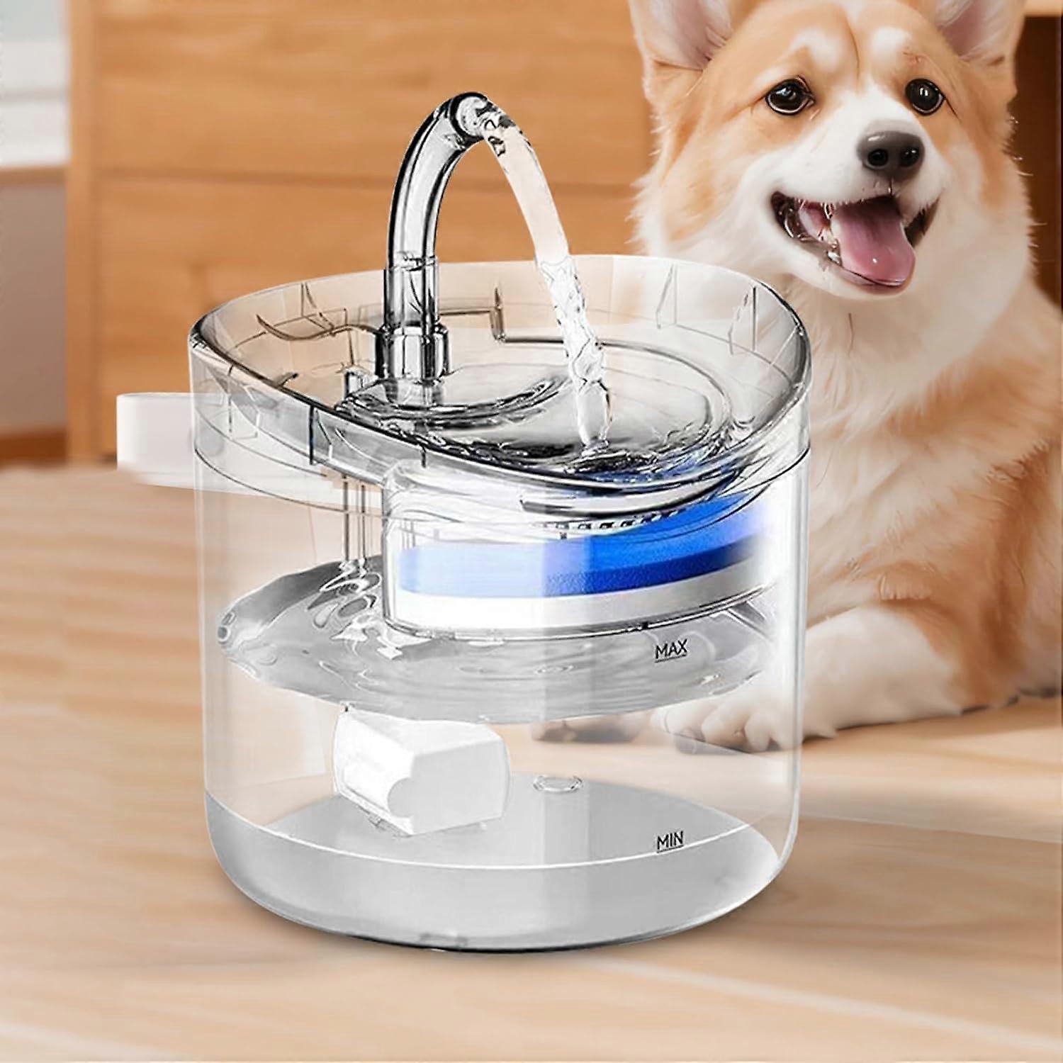 Cat Water Fountain, Quiet Pet Water Fountain, Automatic 2 Liter ...