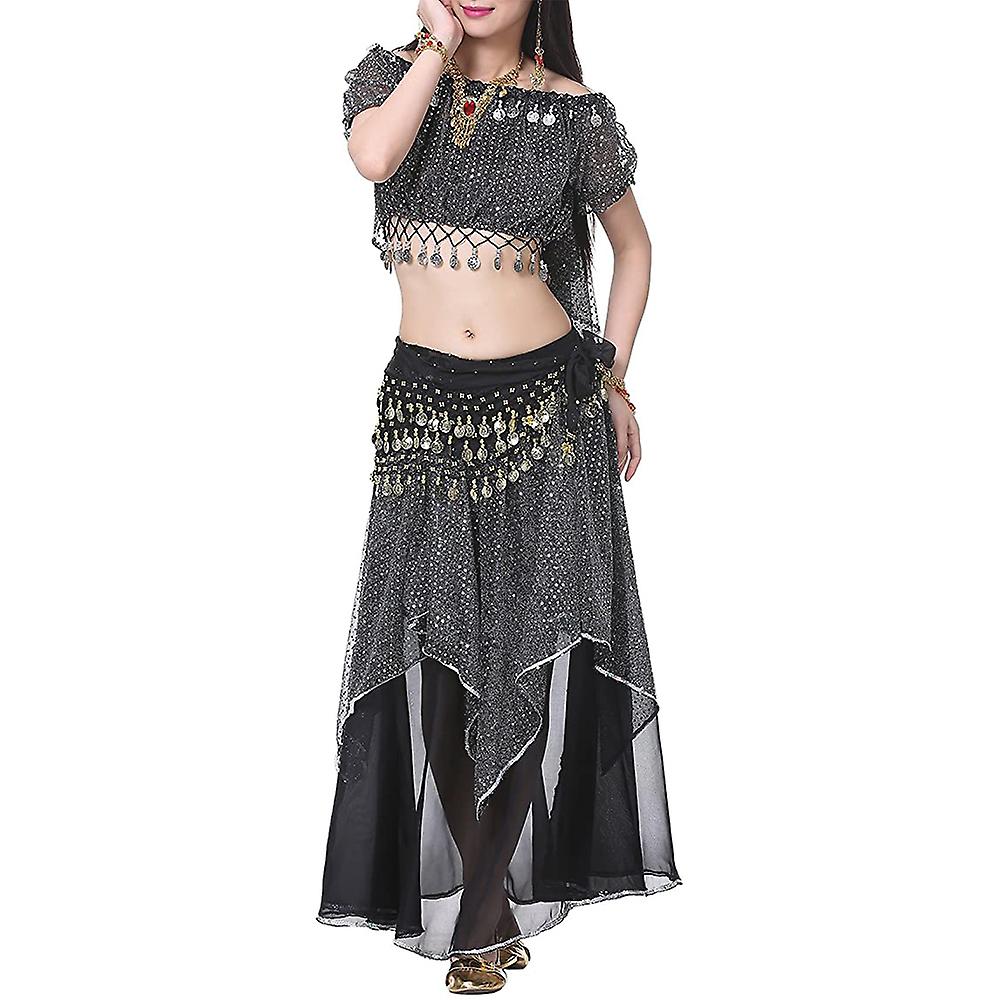 Women's Belly Dance Belt - Chiffon Cloth With Coins | Fruugo UK