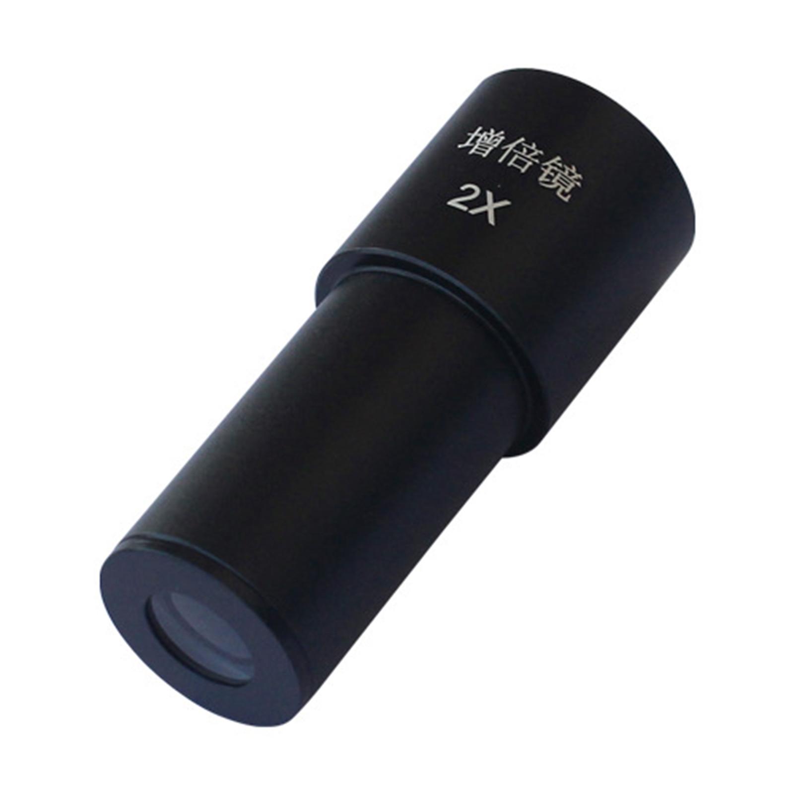 Microscope 2x Barlow Lens For 23.2mm Mount Port Metal Fully Multi ...