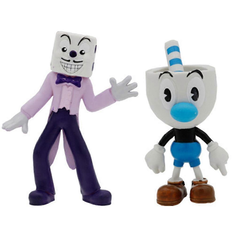 Cuphead Game Cuphead & Mugman Mecup Figure Table Cake Decoration Gift ...