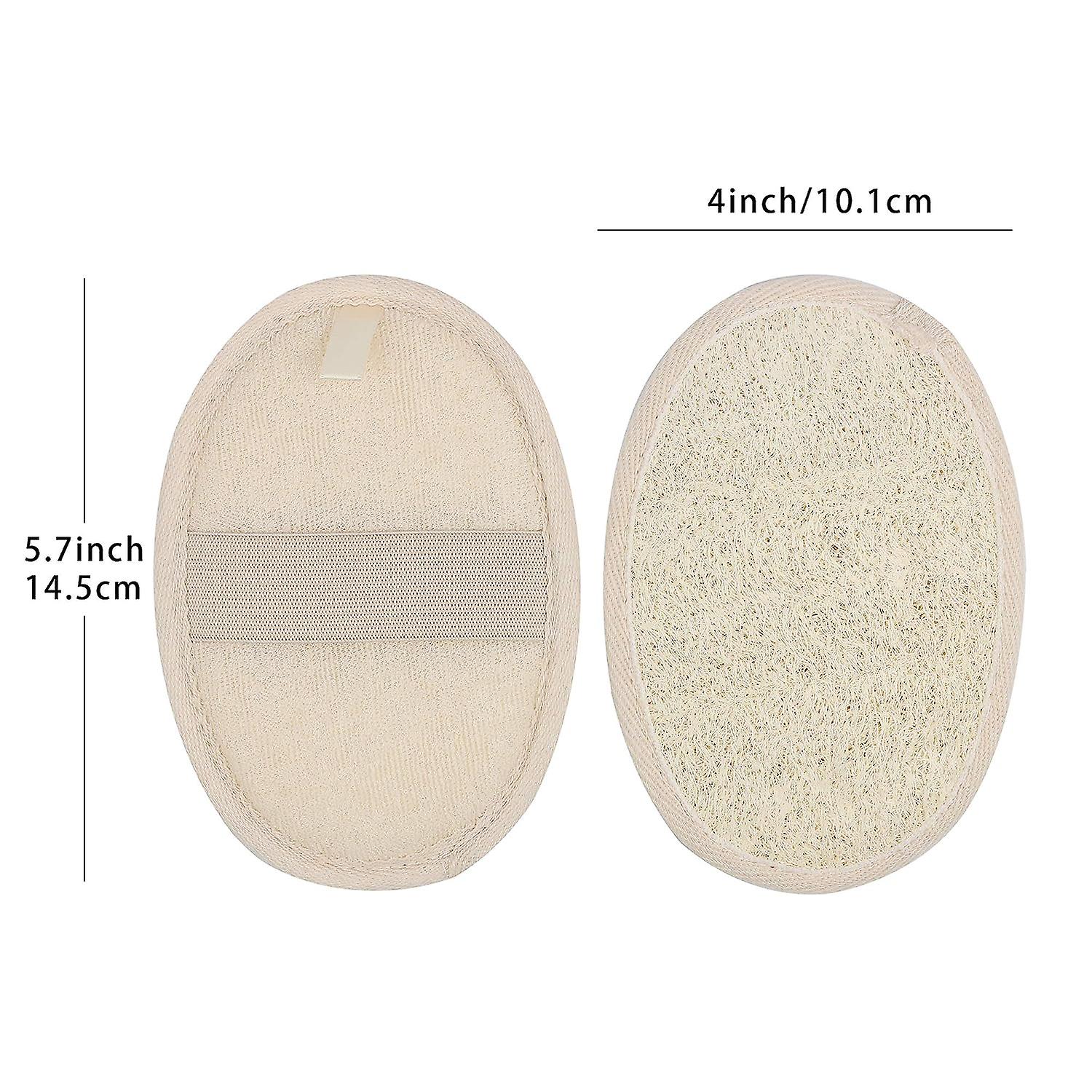 10 Packs Exfoliating Loofah Sponge Pads,large 4x5.7-100% Natural Luffa ...