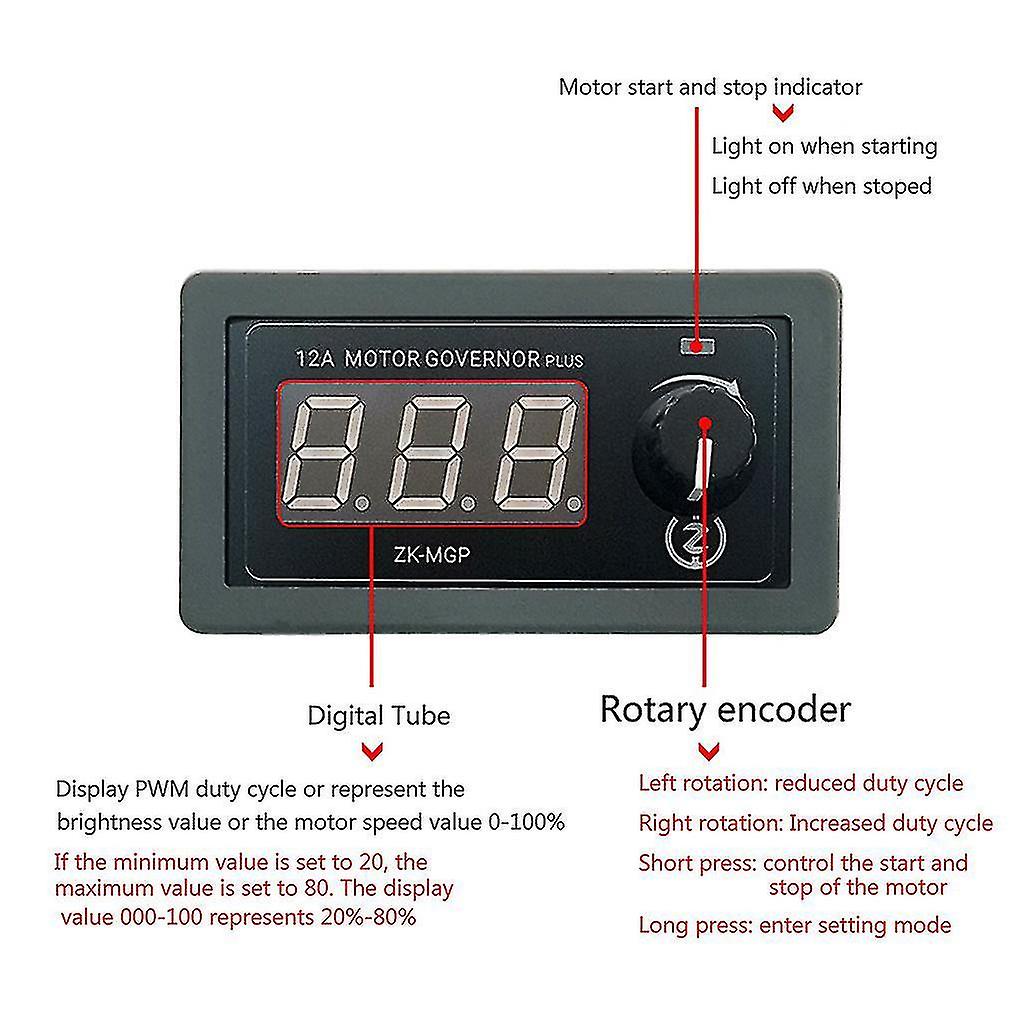 Adjustable Speed Regulator Motor Speed Controller Pwm Dc 6v 12v 24v ...