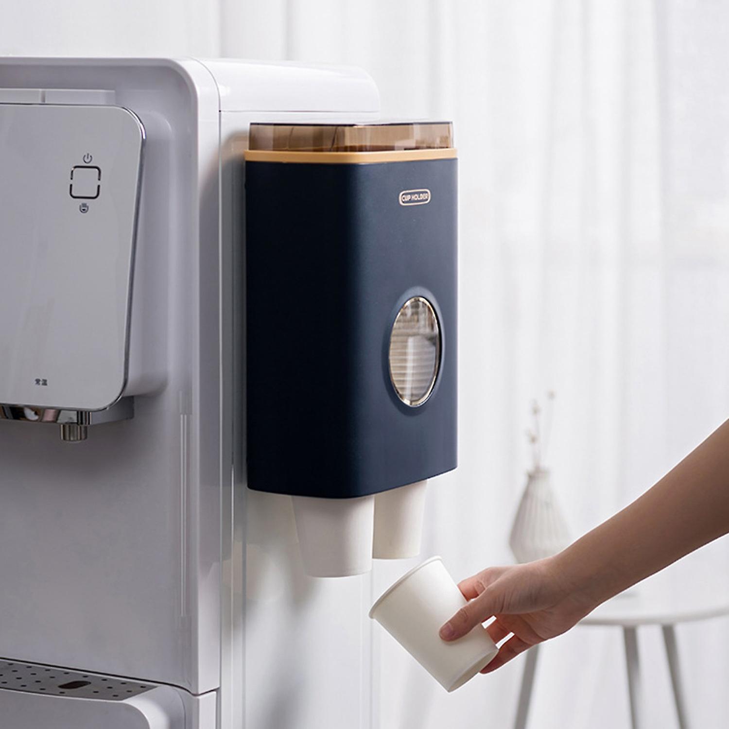 Cups Dispenser Space-saving Wall Mounted Large Capacity Disposable Cup ...