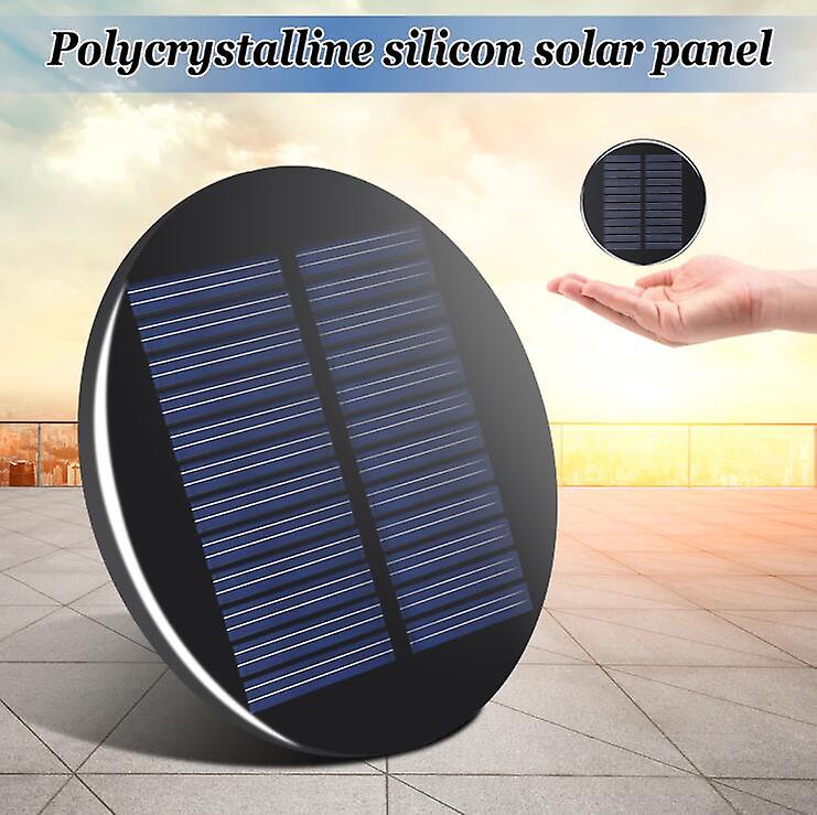 Mini Solar Panel Module 6V 2W 0.35A 80MM Round Poly DIY Epoxy Cell ...