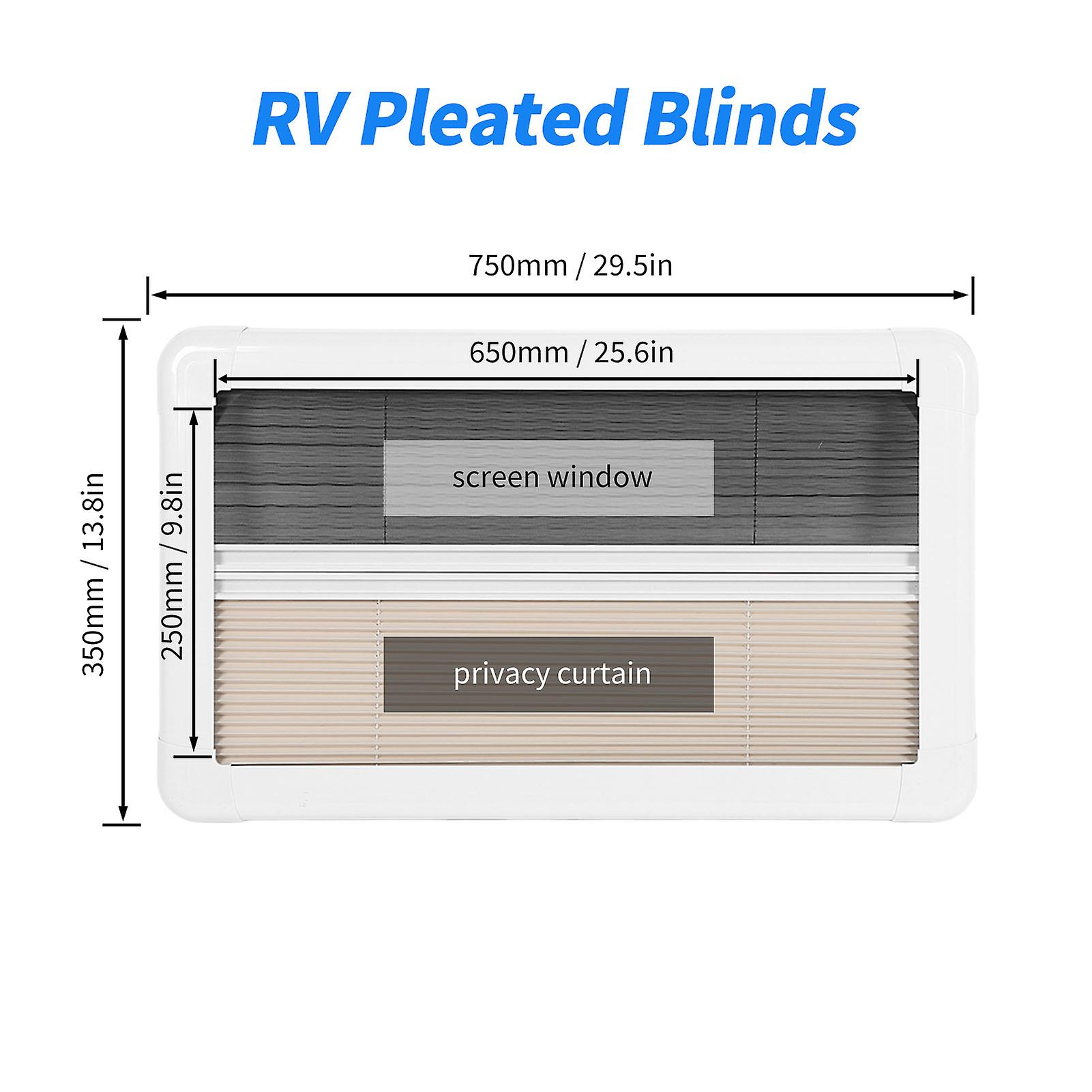28x12inch RV Window Interior Blinds Insect Screen UV Protection Insect ...