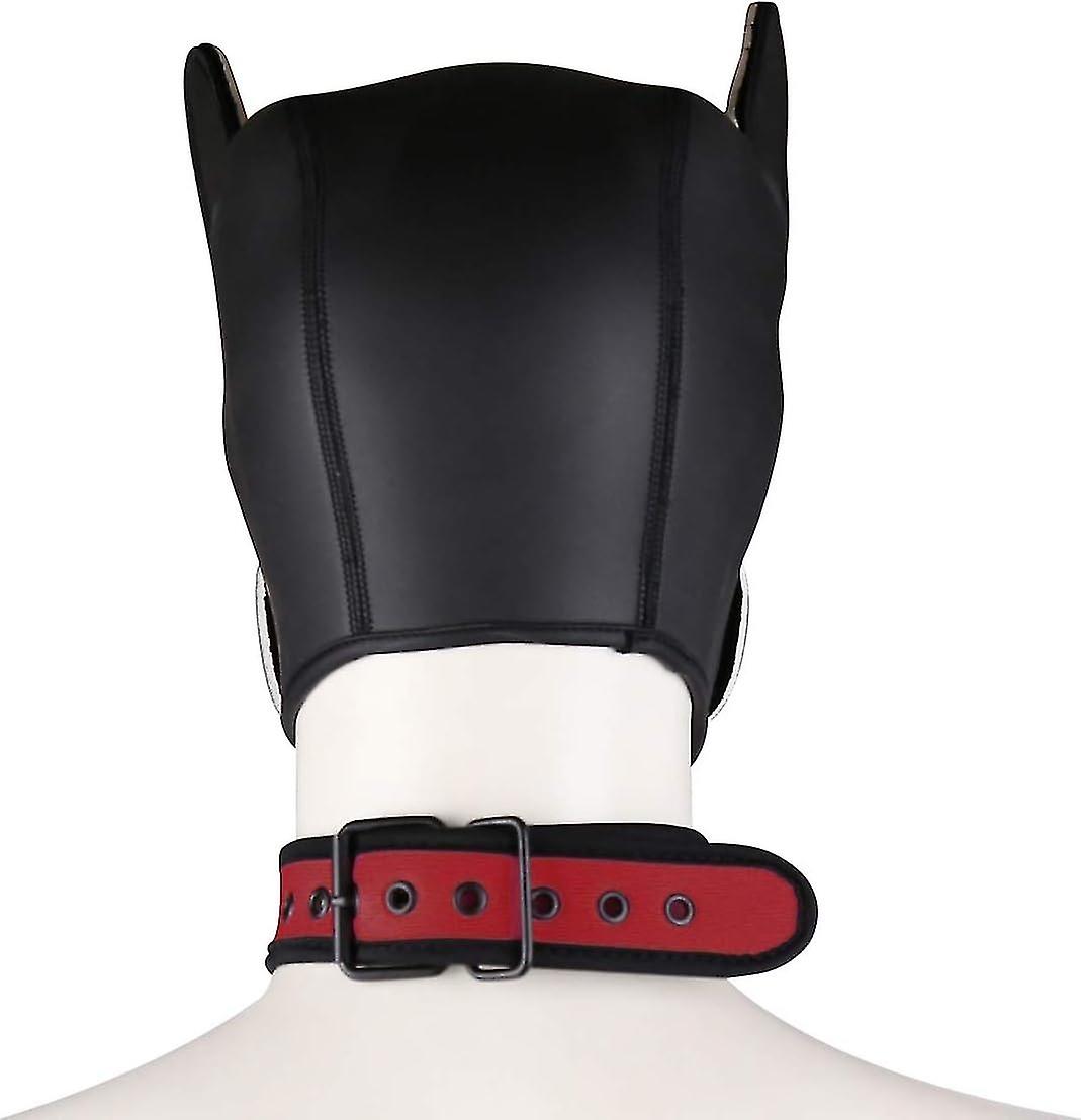 Adults Neoprene Puppy Hood Mask, Removable Cosplay Dog Full Face Pup ...