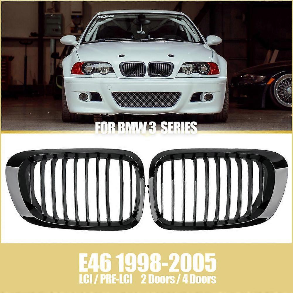 Car Front Kidney Black Grille for BMW E46 Grill Facelift Prefacelift 2 ...