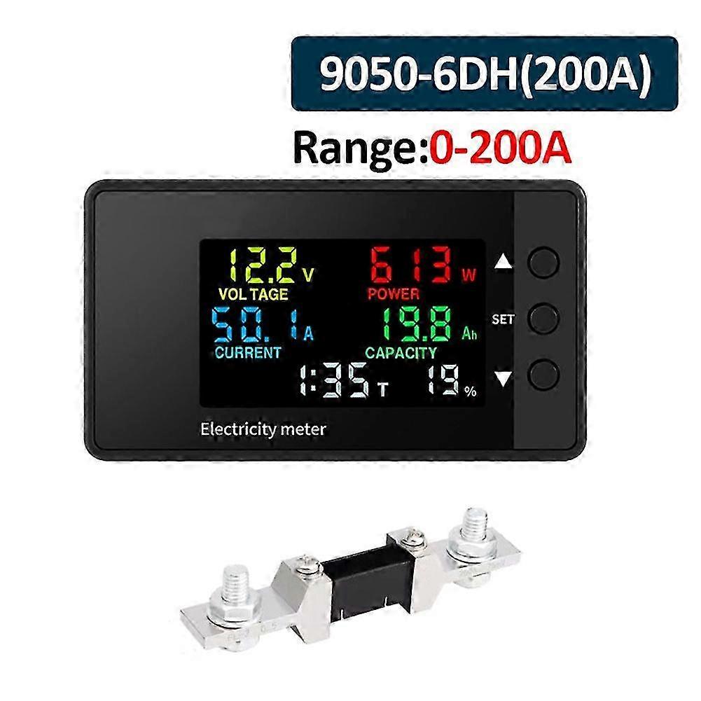 6-in-1 Voltmeter Ammeter Dc 7.5-100v Wattmeter Led Digital Electric ...