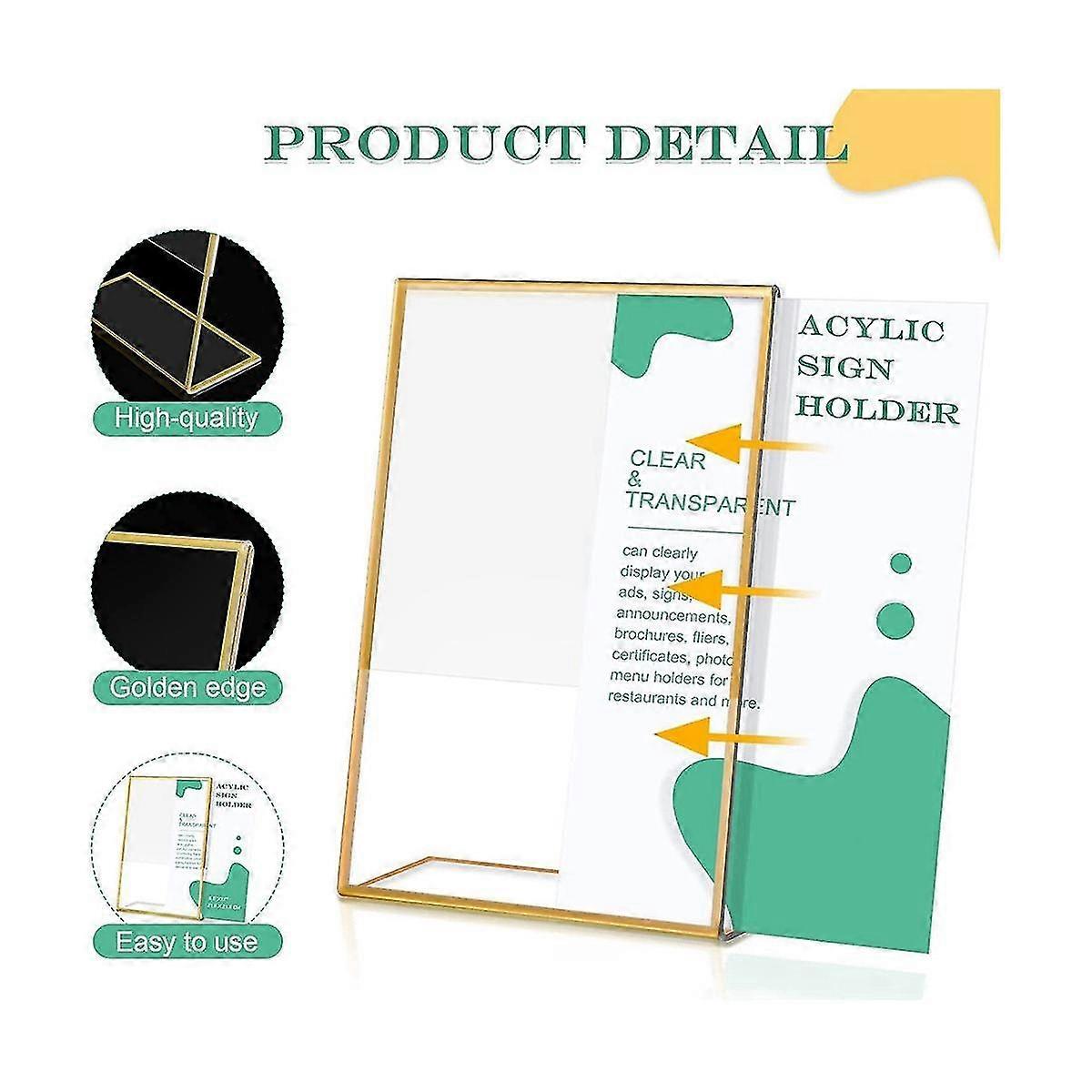 12pcs Gold Frame Acrylic Sign Holder Wedding Table Number Holder ...