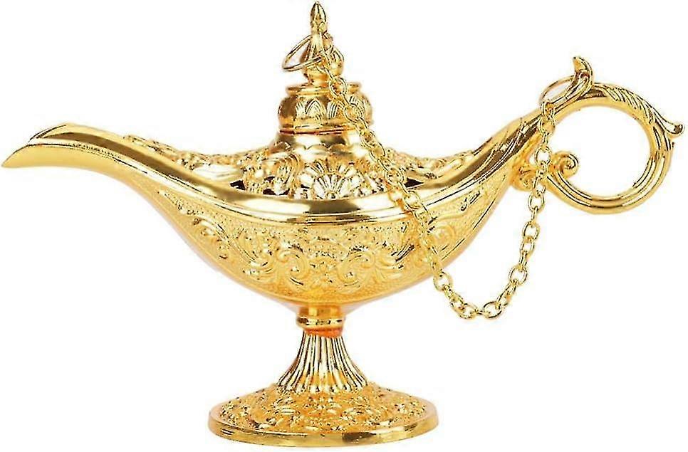 Metal Genie Lamp Aladdin, Aladdin Magic Genie Light Luxury Magic Teapot Retro Elf Light Teapot ...