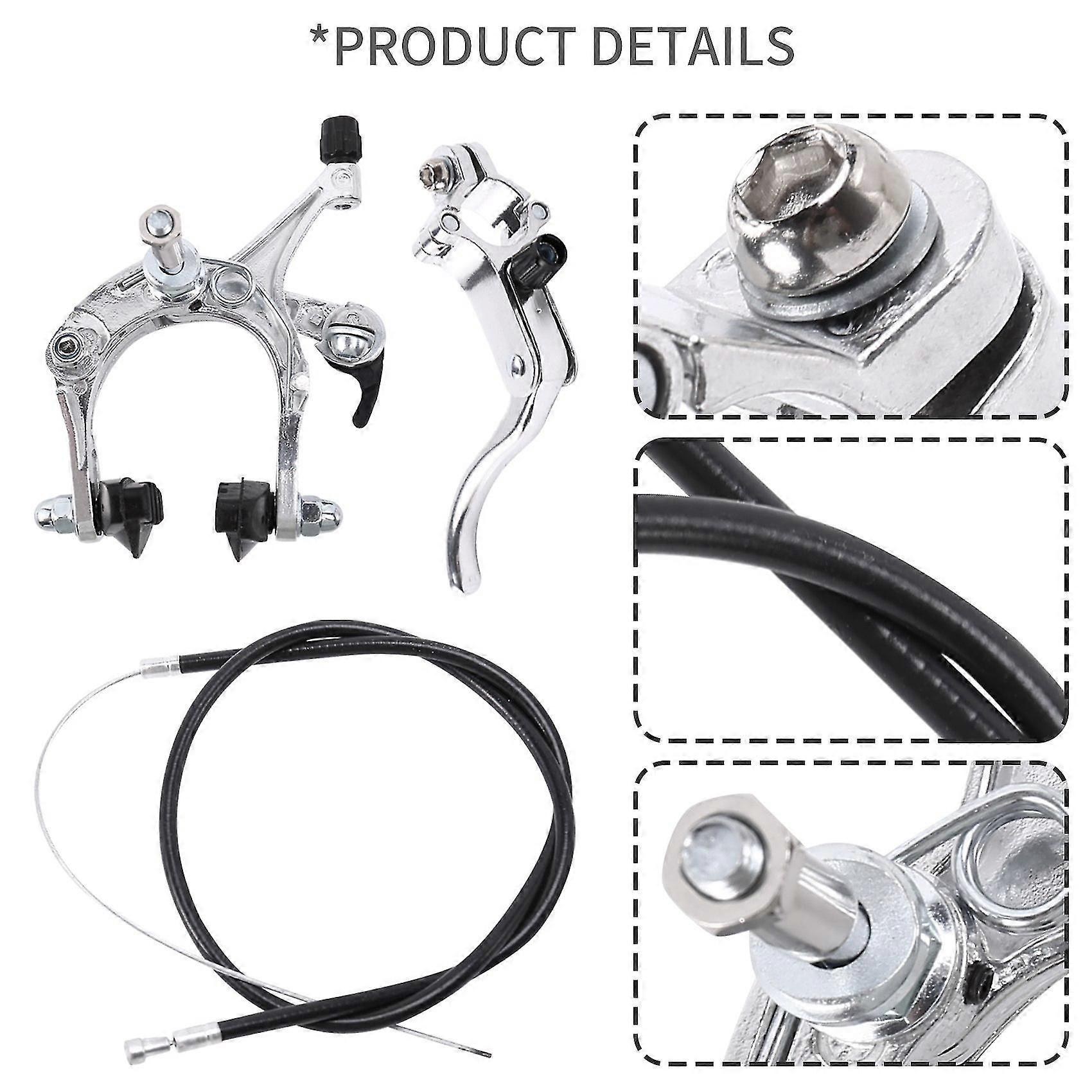 Front Fixie Road Bike Cruiser Brake Set Bike Brake Kit Bike Caliper Brake Kit Side Pull Brake ...