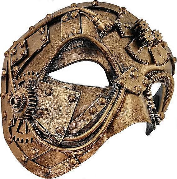 Steampunk Metal Cyborg Venetian Mask, Masquerade Mask For Halloween ...