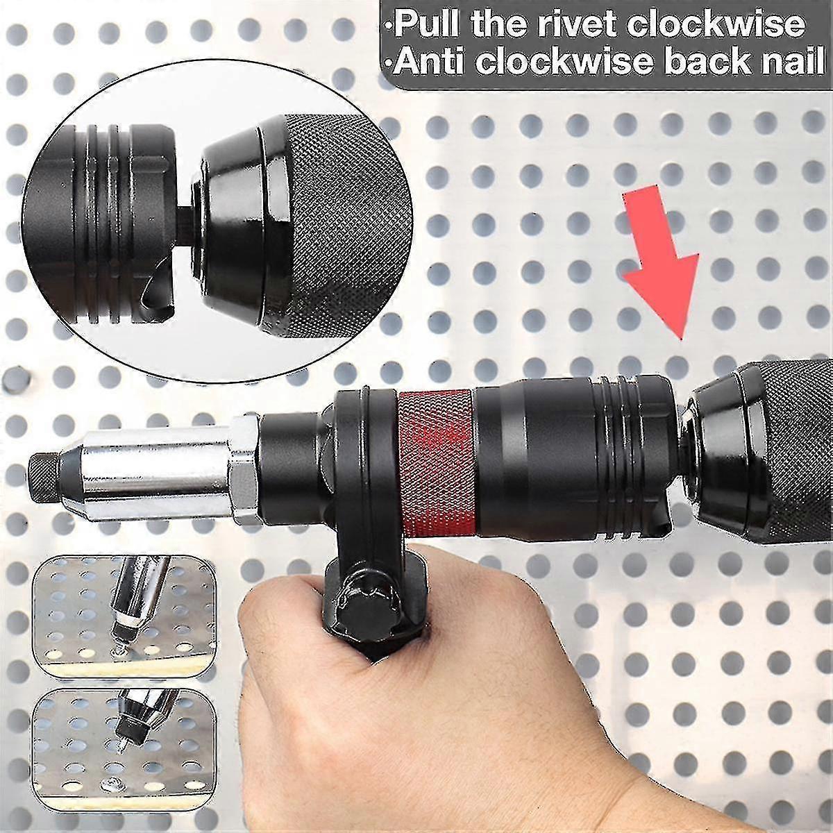 2.4-6.4mm Electric Rivet Nut Adapter Automatic Riveting Nail Cordless ...