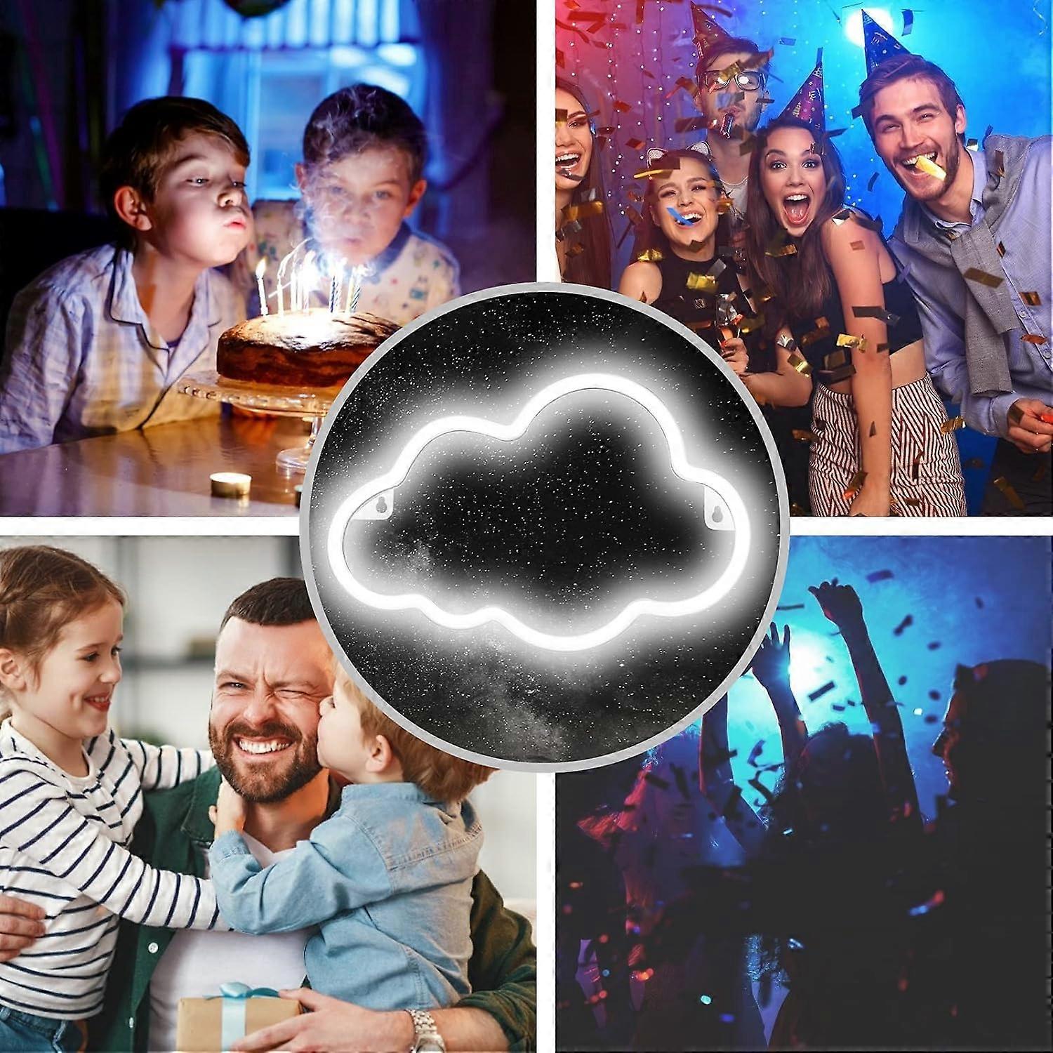 Cloud Neon Sign, LED Cloud Neon Signs for Wall Decor, Battery or USB ...