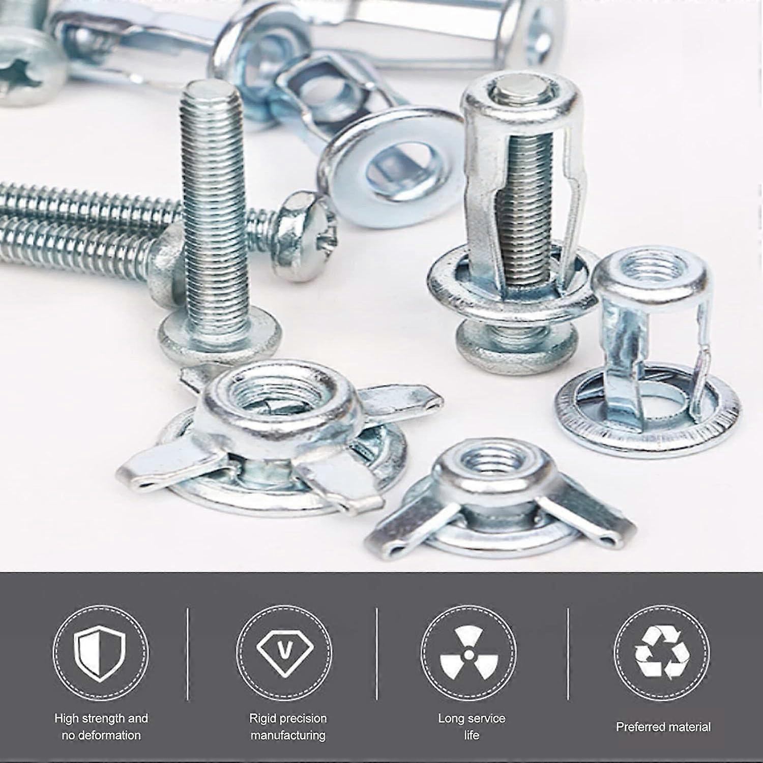 Petal Nut - Hollow Metal Wall Nuts for Hollow Wall Iron (M6 x 25, Pack ...