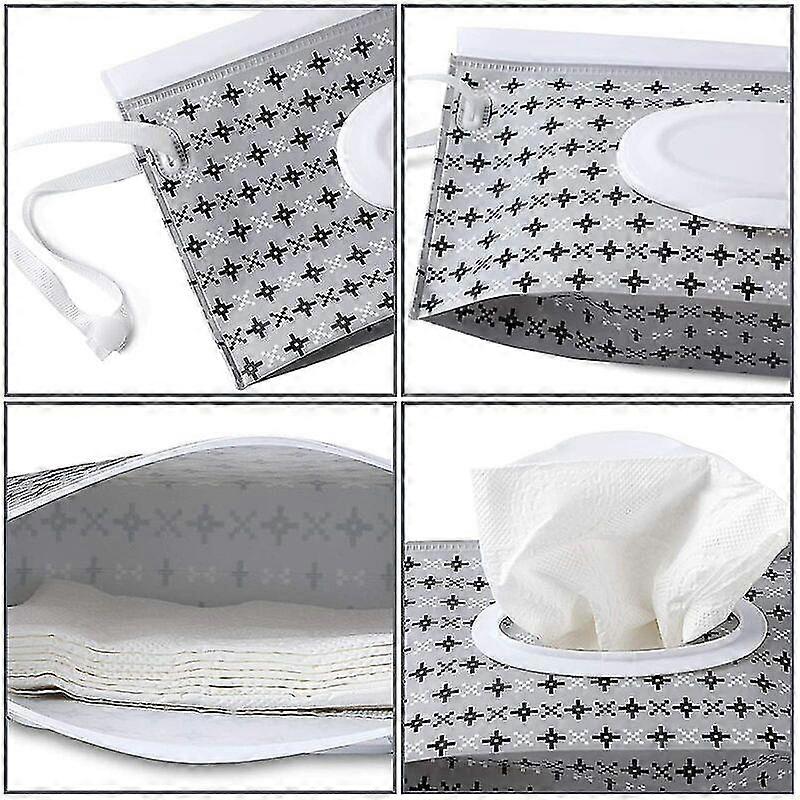 4 Pack Travel Wet Wipes Container, Wet Wipes Bag, On-the-go Wet Wipes ...