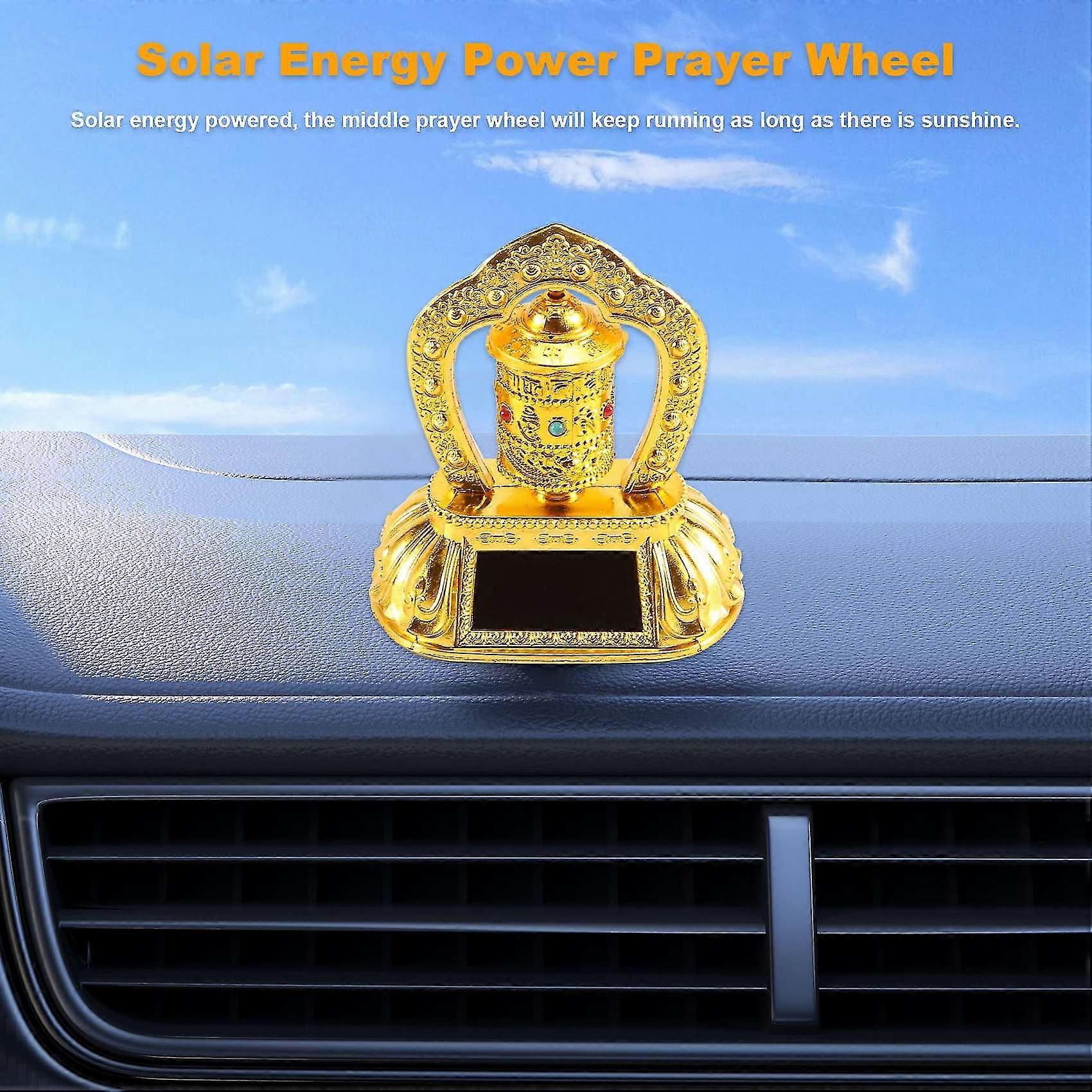 Solar Energy Prayer Wheel, Car Spinning Prayer Wheel Solar Tibetan ...