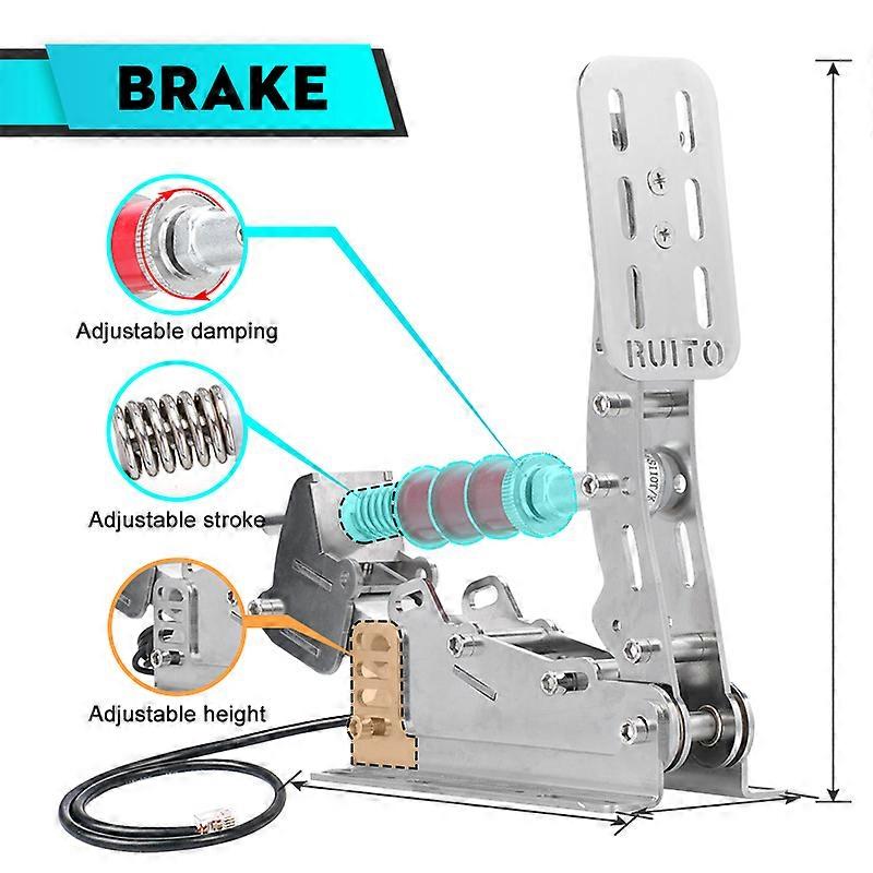Sim Racing HE Hydraulic Pedal Load Cell Pedals For Logitech G29 G27 ...
