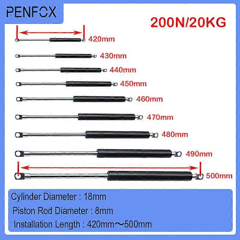 1PC 420-500mm 20kg/200N Universal Strut Bars Gas Spring Support Boot ...