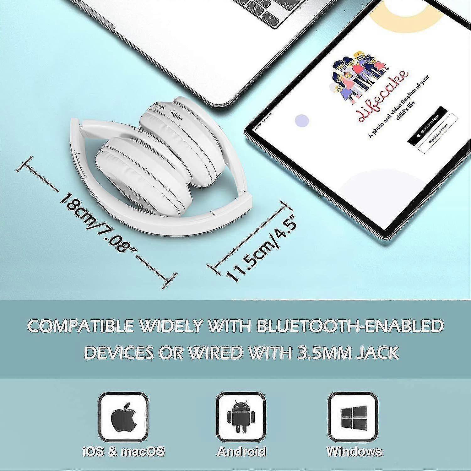 Wireless Tooth Phs, Over-ear Phs Tooth Hi-fi Cvc6.0 Foldable Phs With ...