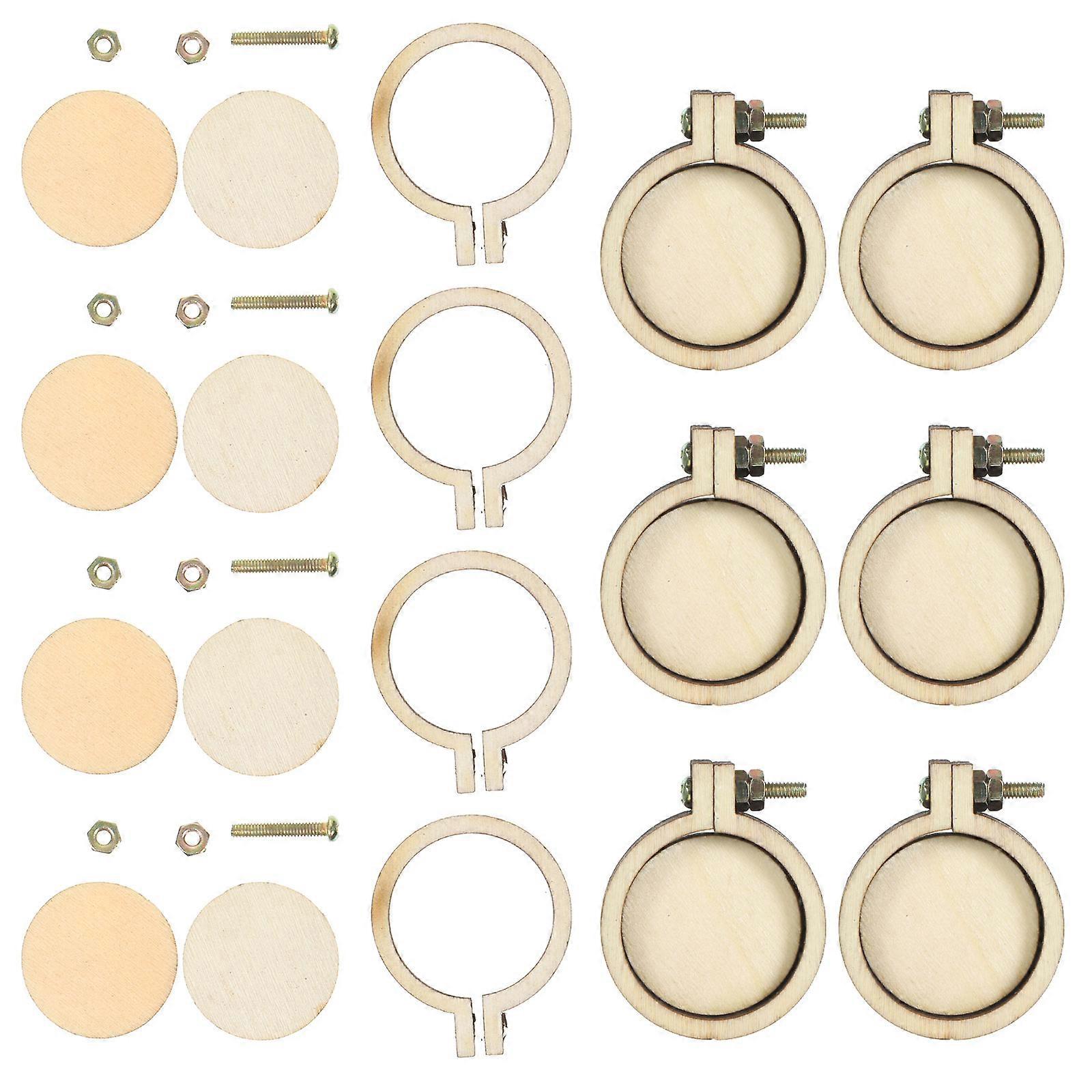 10 PCS Cross Decorations Wooden Embroidery Hoops Small Embroidery Hoops ...