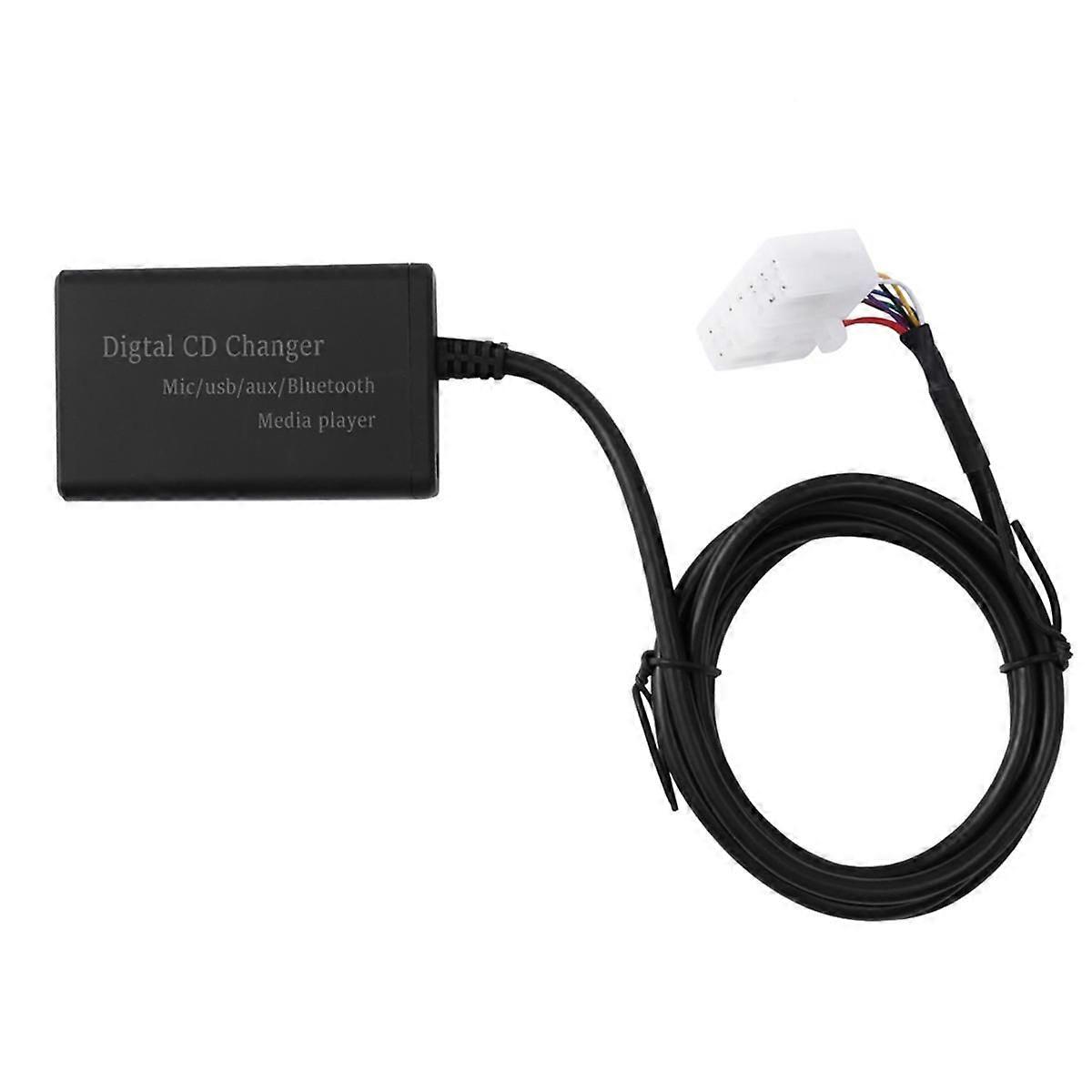(5+7)Pin Car Digital Music CD Changer Adapter USB AUX Bluetooth Music ...