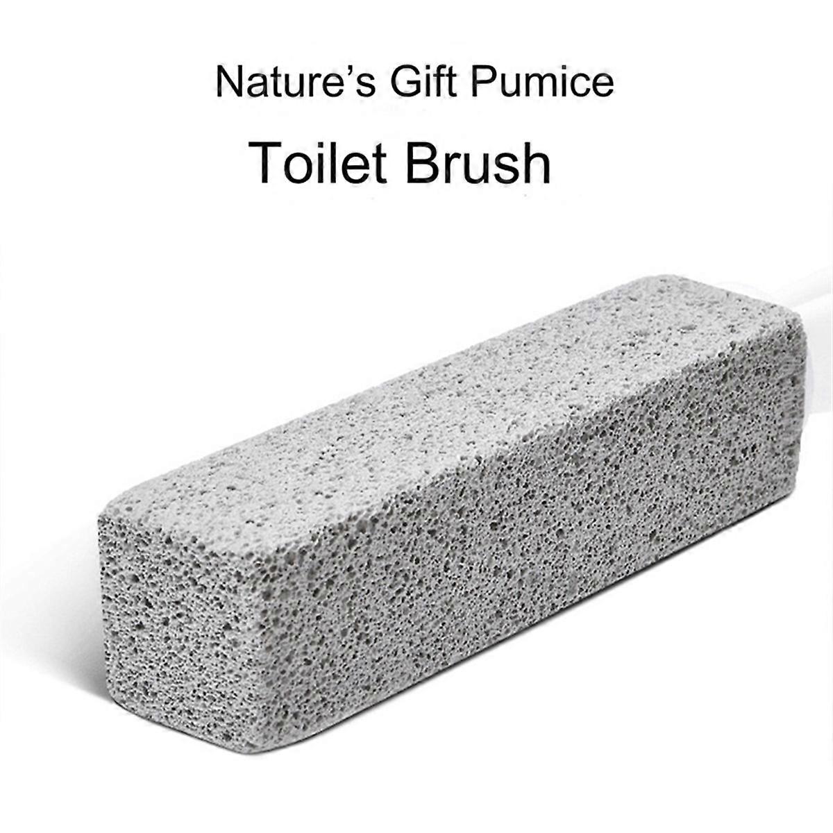 Toilet Brush, Pumice Toilet Cleaning Brush Toilet Bowl Stains Yellow ...